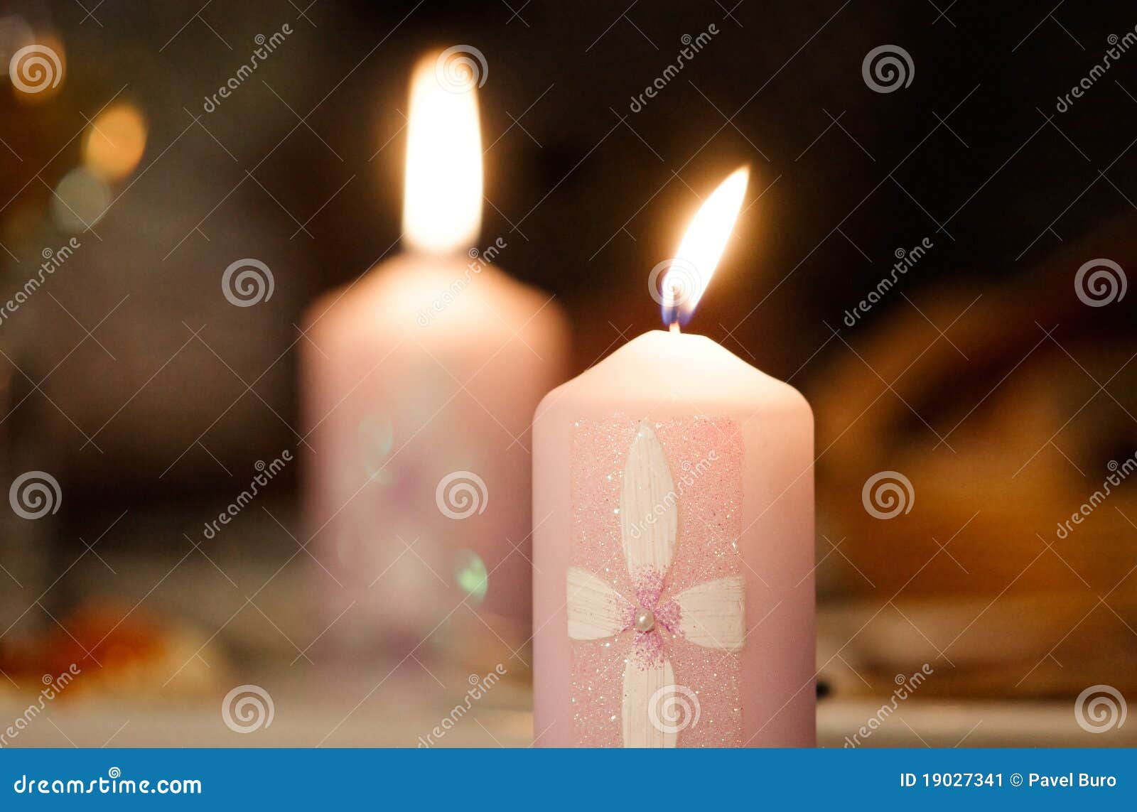 Two candles stock image. Image of brightly, bright, symbols - 19027341