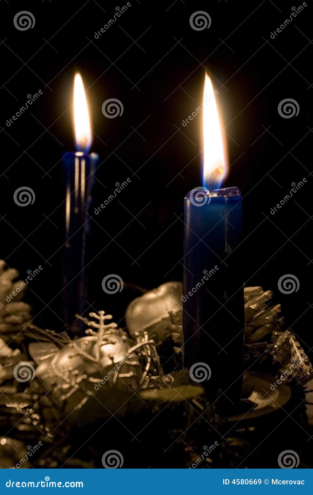 Two candles stock image. Image of dark, decor, simplicity - 4580669