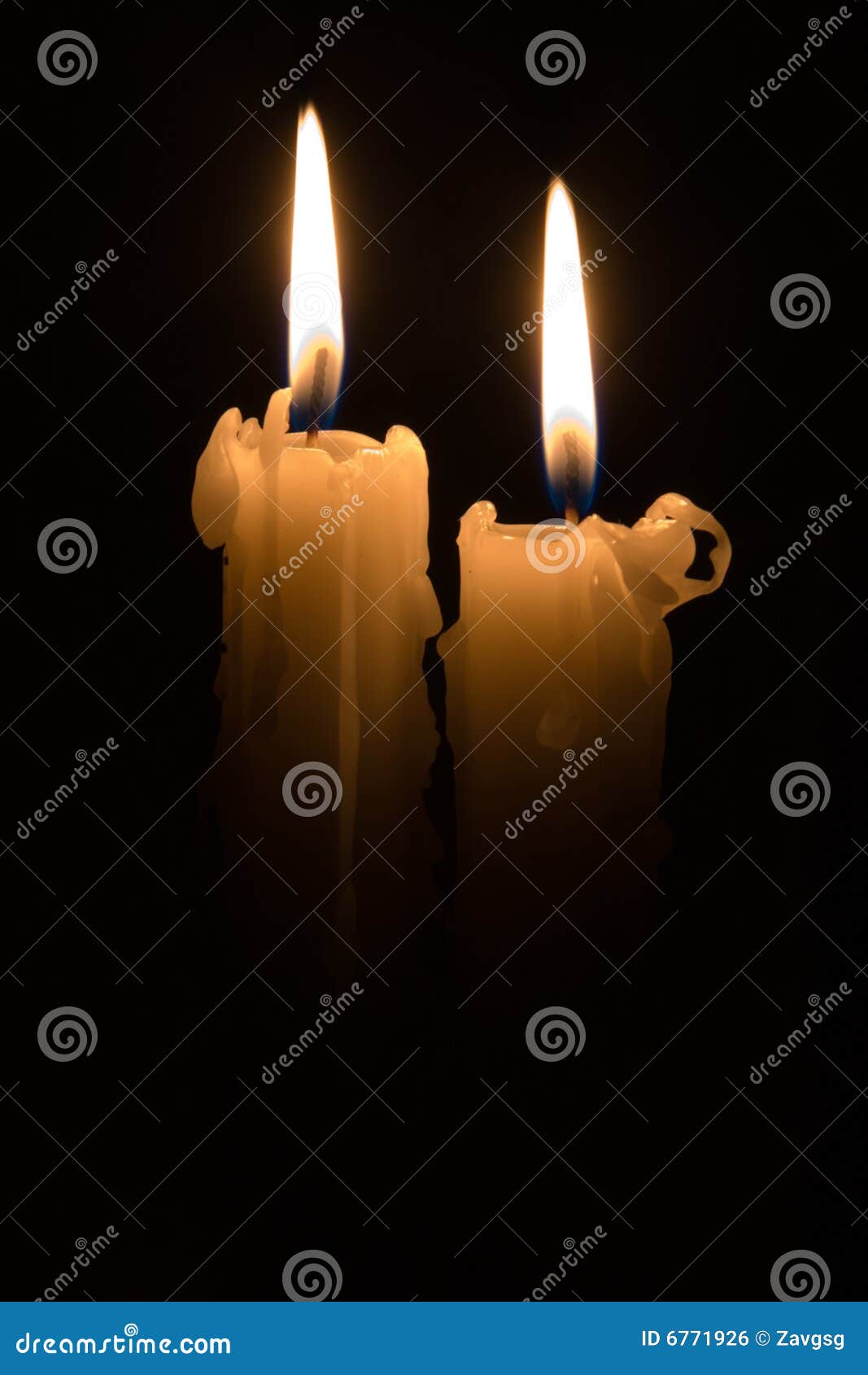 Two candles stock photo. Image of fire, light, glowing - 6771926