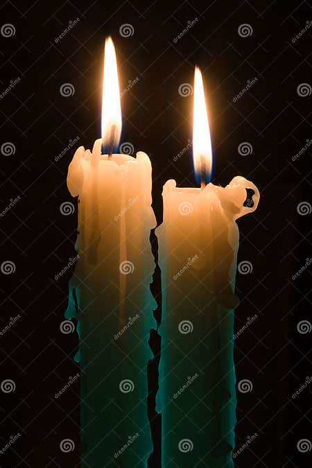 Two candles stock image. Image of isolated, brightly, fire - 6771947