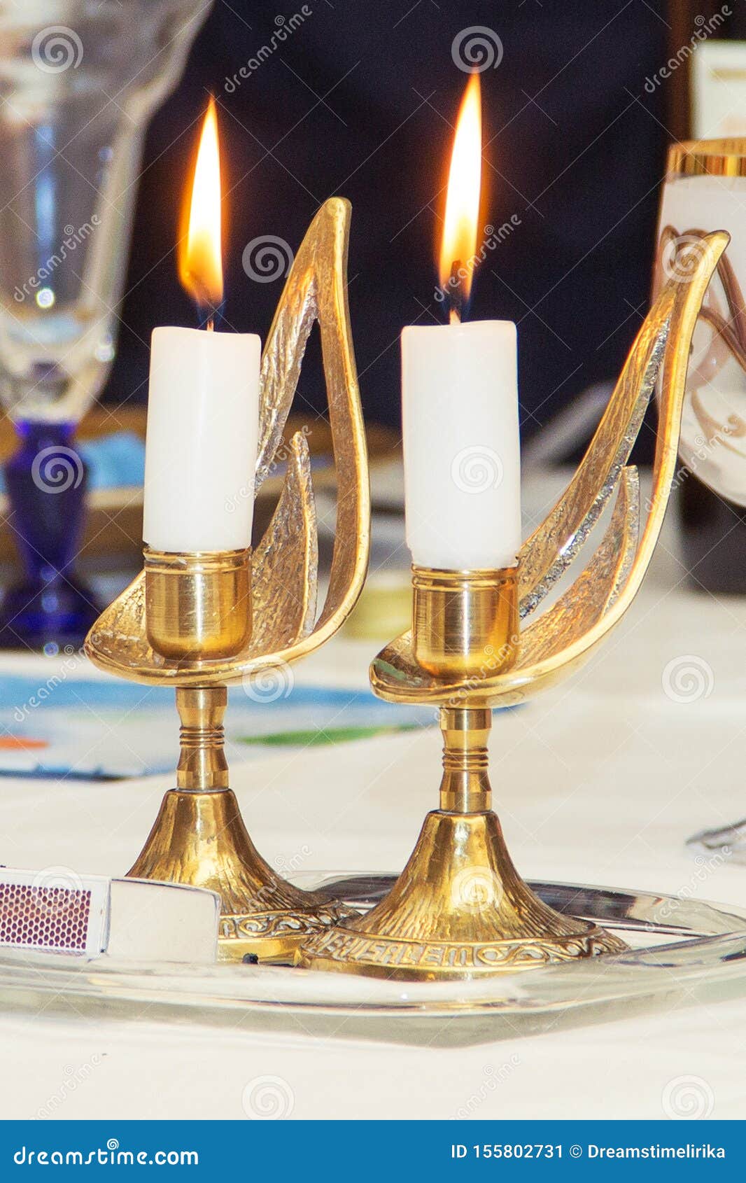 Two candles editorial photo. Image of meaning, evening - 155802731