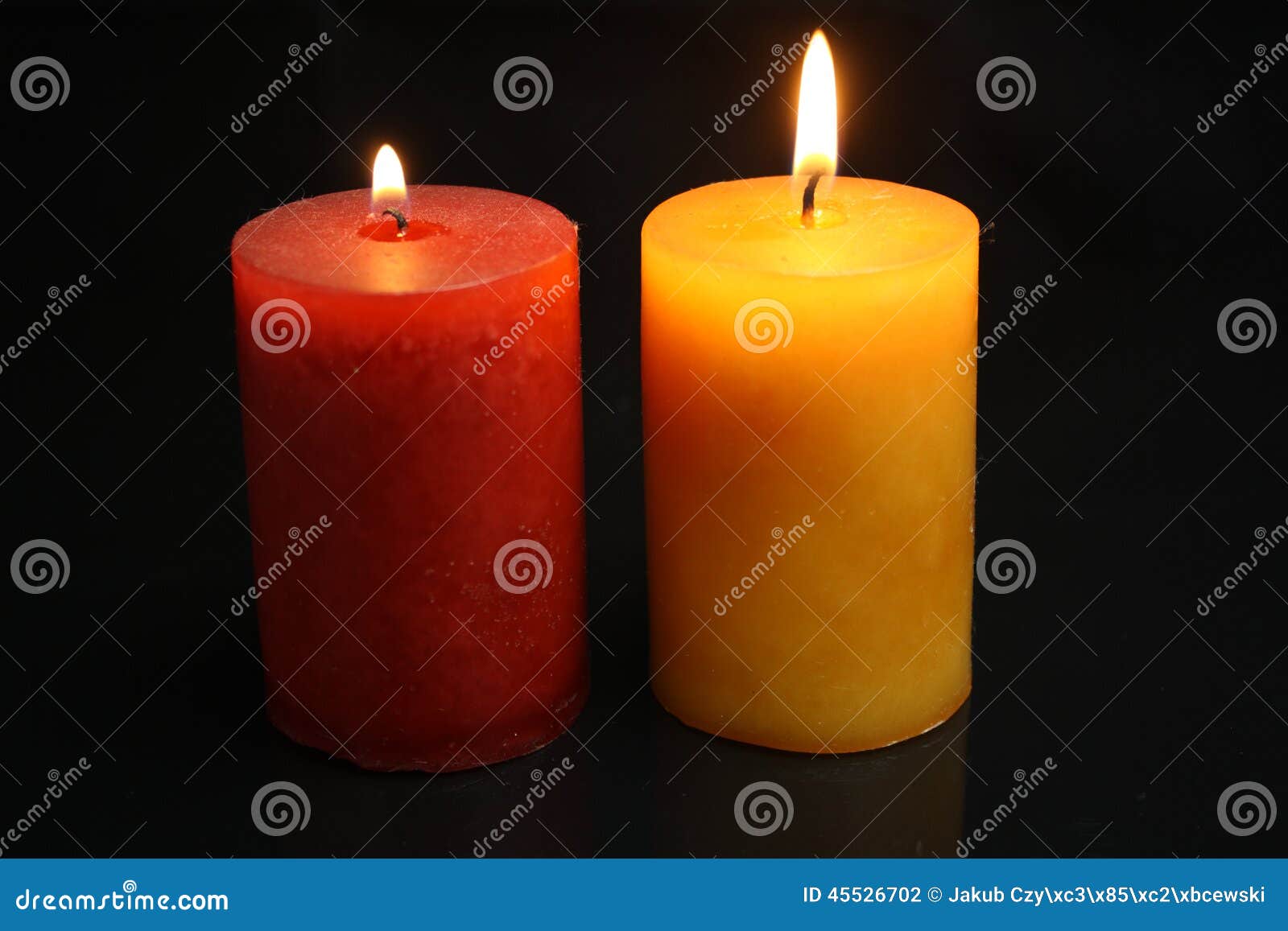 Two candles stock photo. Image of atmosphere, relax, candles - 45526702
