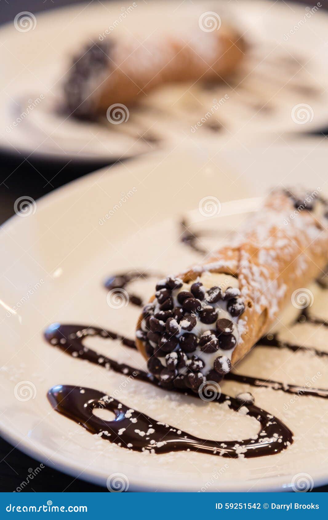 Two Cannolis stock photo. Image of ricotta, white, sweet - 59251542