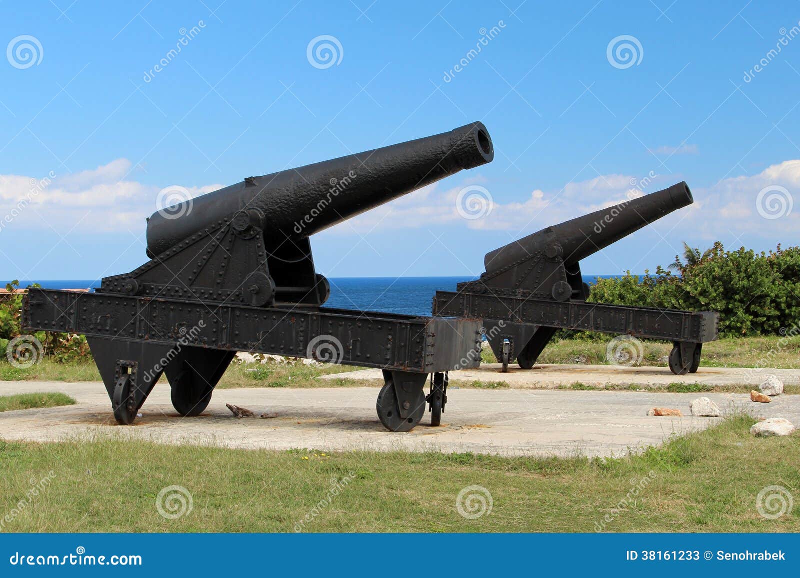 Two cannon stock image. Image of defense, landmark, history - 38161233