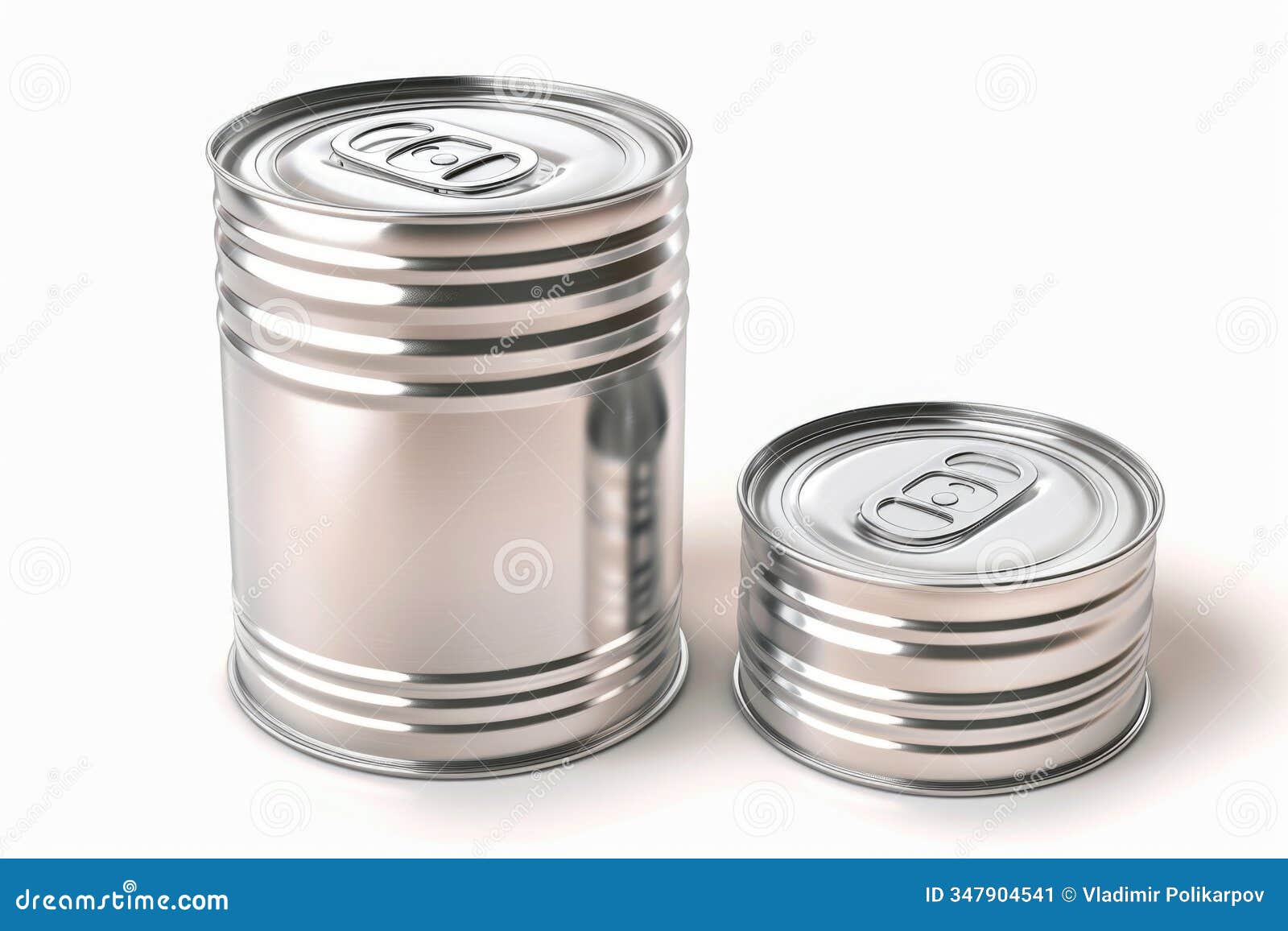 Two Cans Side by Side on a Surface Stock Image - Image of generated ...