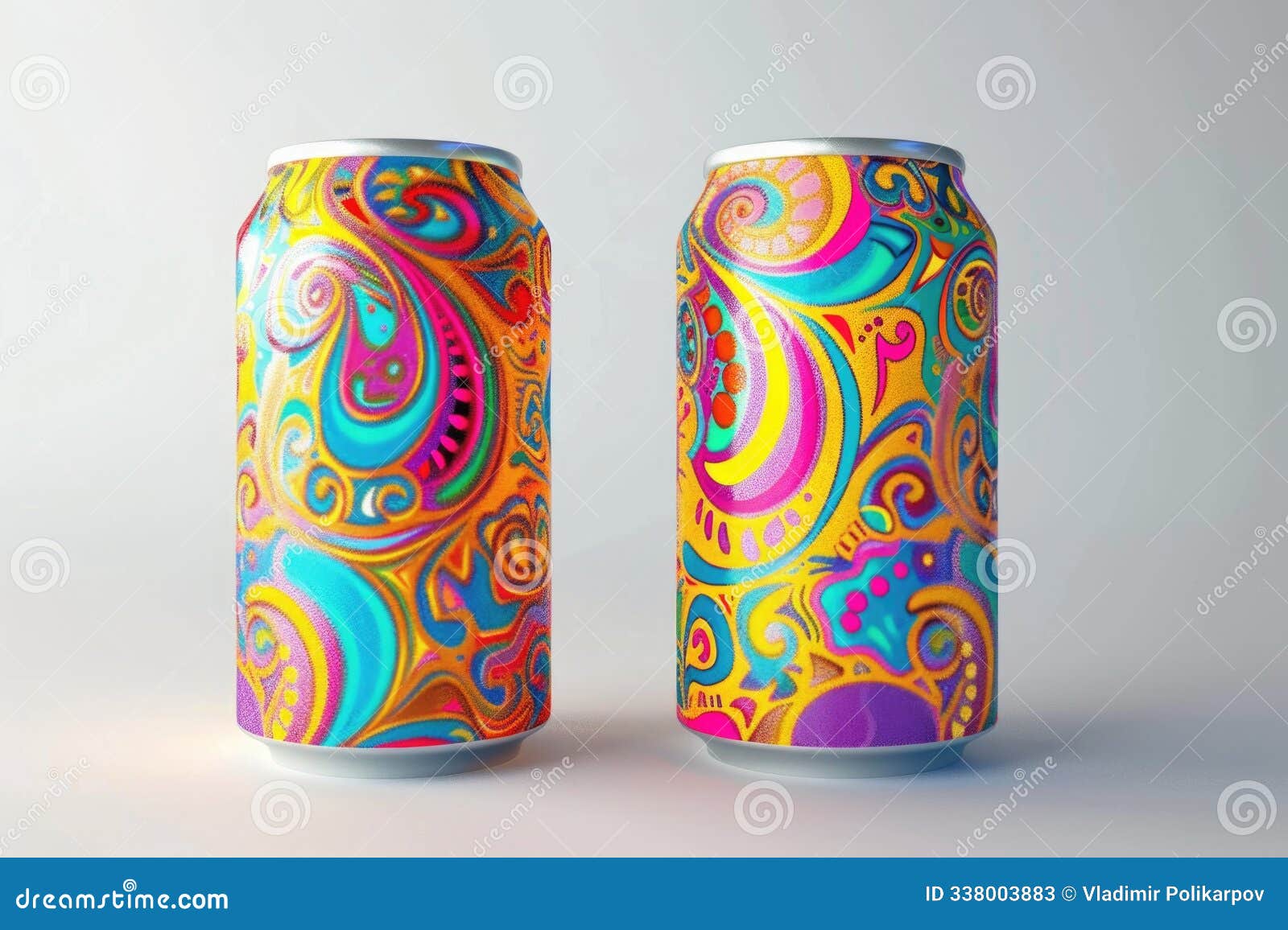 Two Cans of Soda Sitting Together on a Surface, Perfect for a Still ...