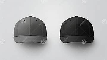 Two Caps in Different Angles on a Monochrome Background. Mock Up ...