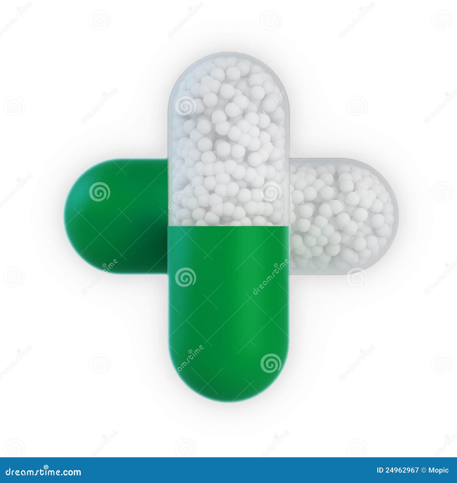 Two Capsules Forming a Cross Stock Image - Image of chemistry, capsule ...