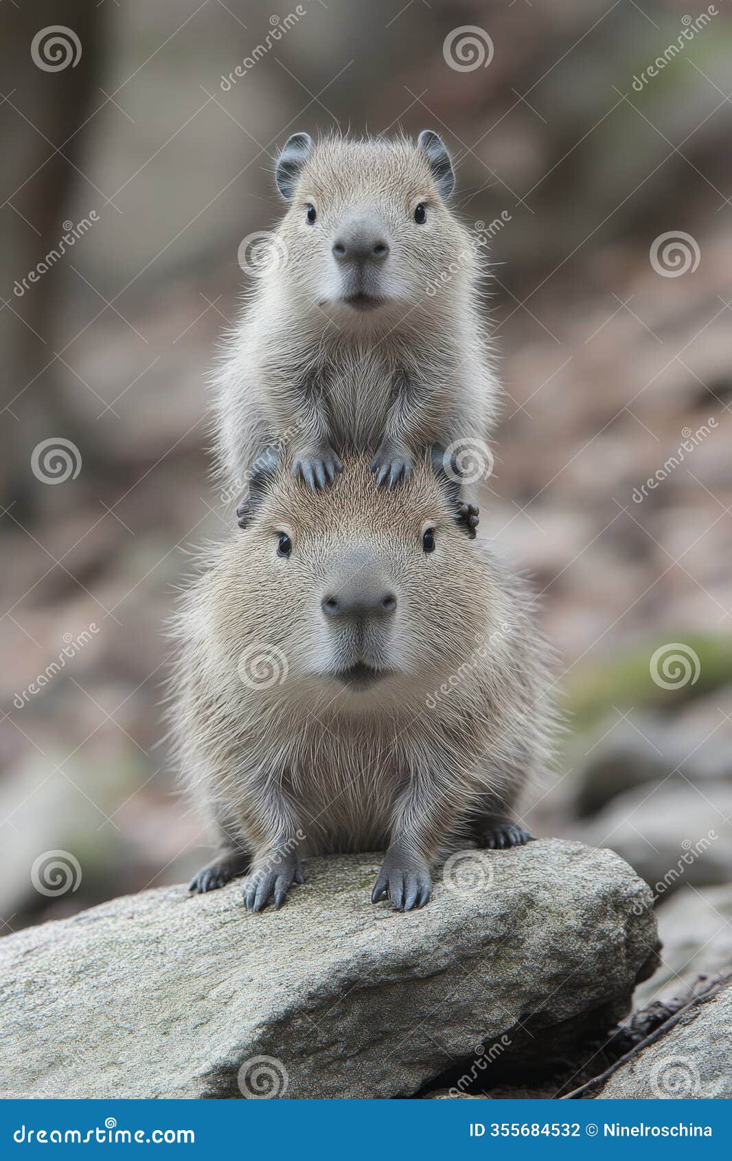 Cuddly Capybaras Enjoying a Playful Moment in Their Natural Habitat ...