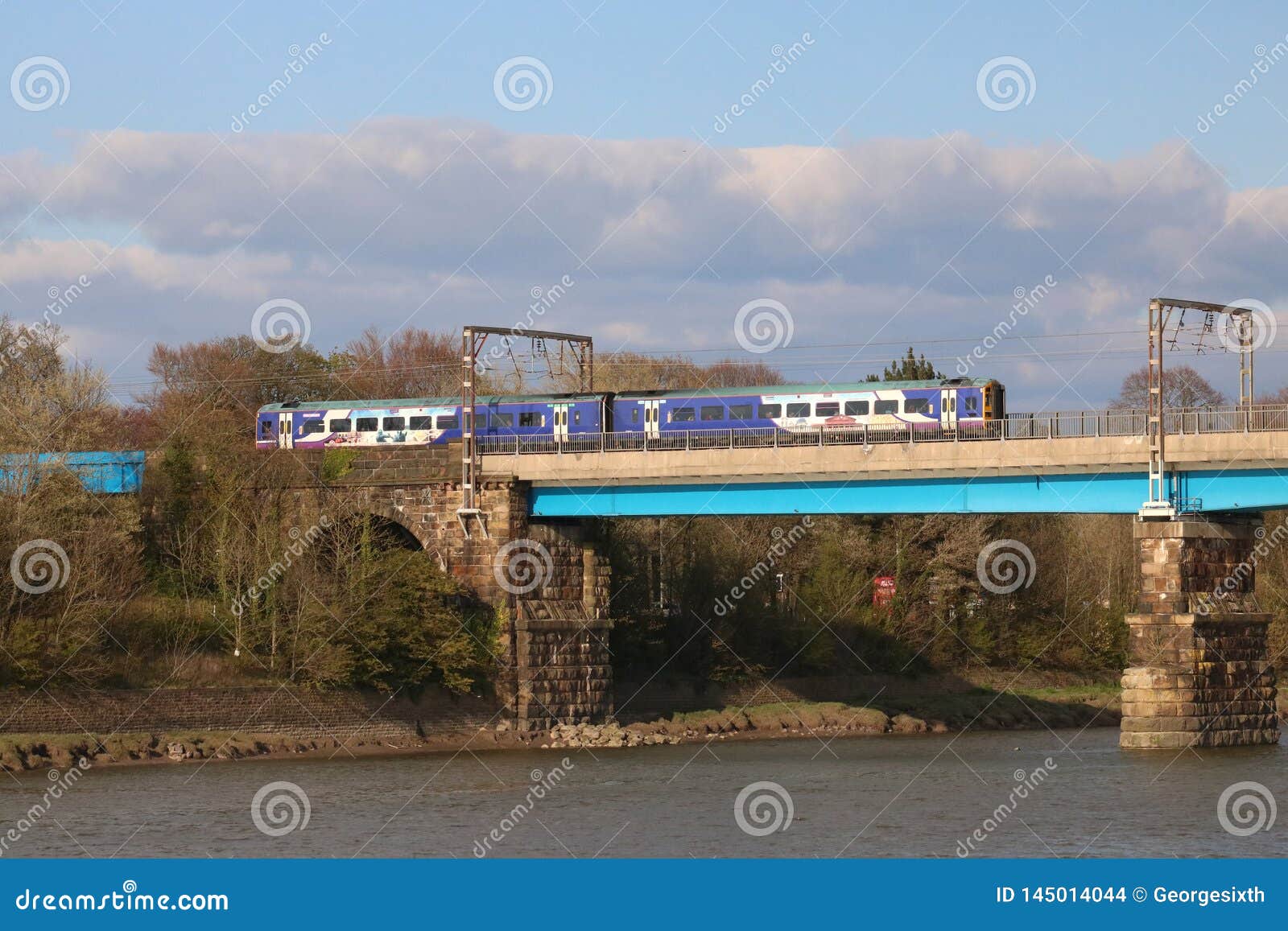 Two Car Dmu Train Carlisle Bridge WCML Lancaster Editorial Stock Image ...
