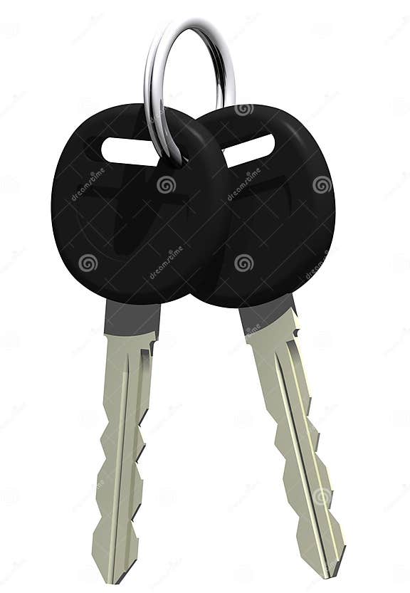 Two Car Keys stock illustration. Illustration of ring - 4527635