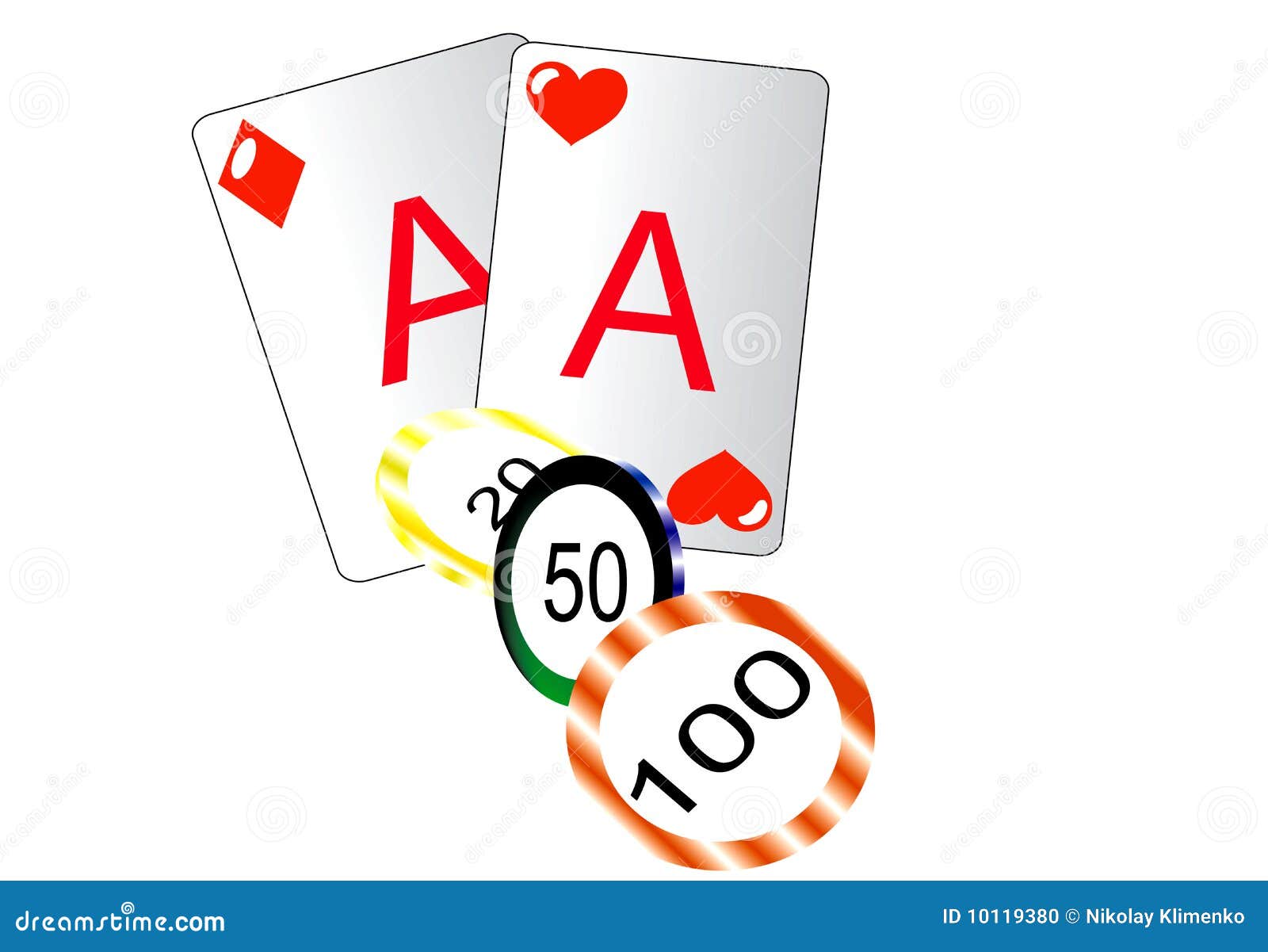 Two card stock vector. Illustration of play, chance, poker - 10119380