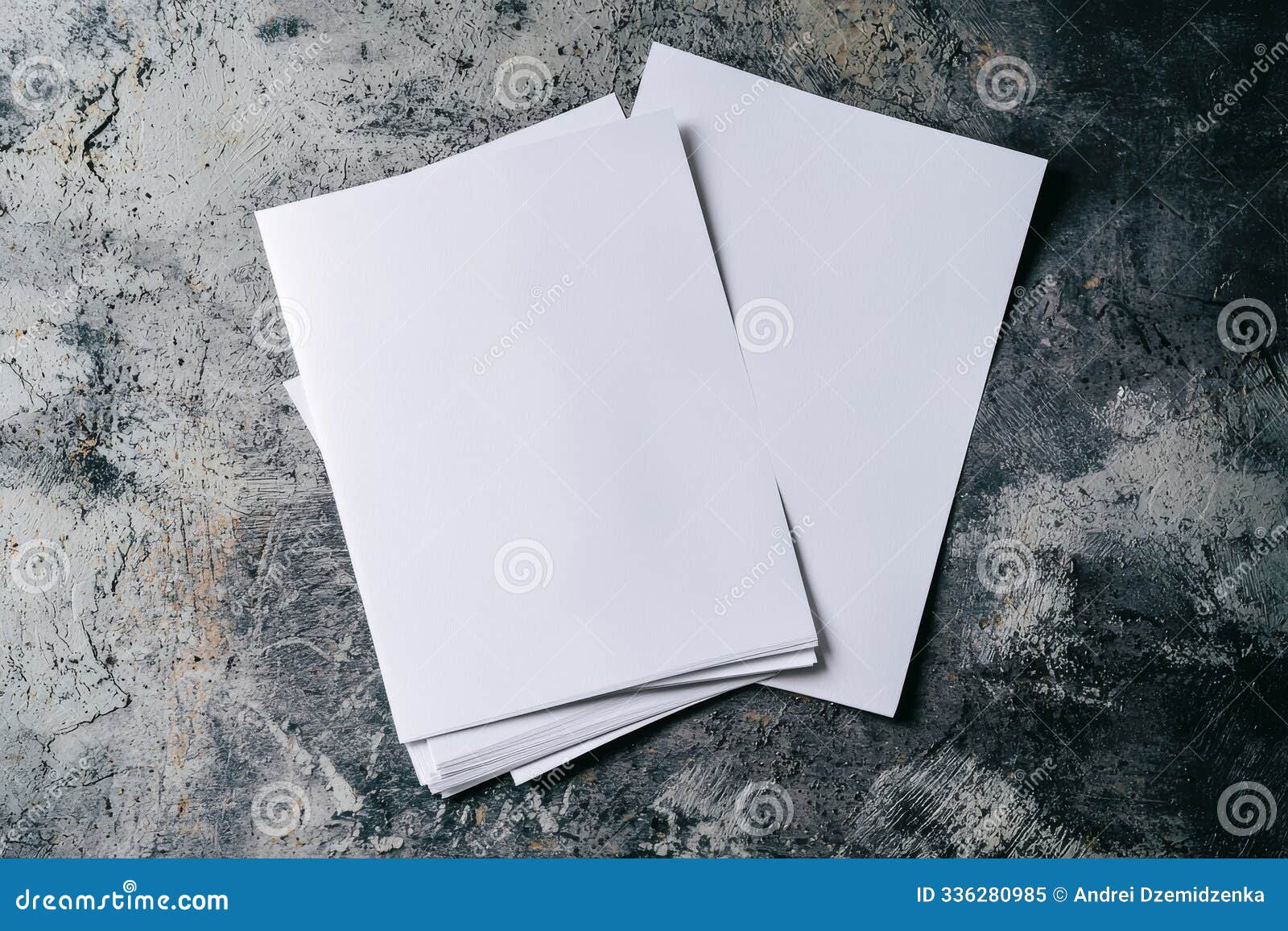 A Two-card Invitation Design Presentation on a Trendy Grey Background ...