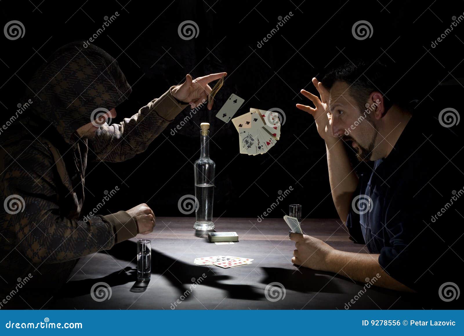 Two Card Players stock photo. Image of player, people - 9278556