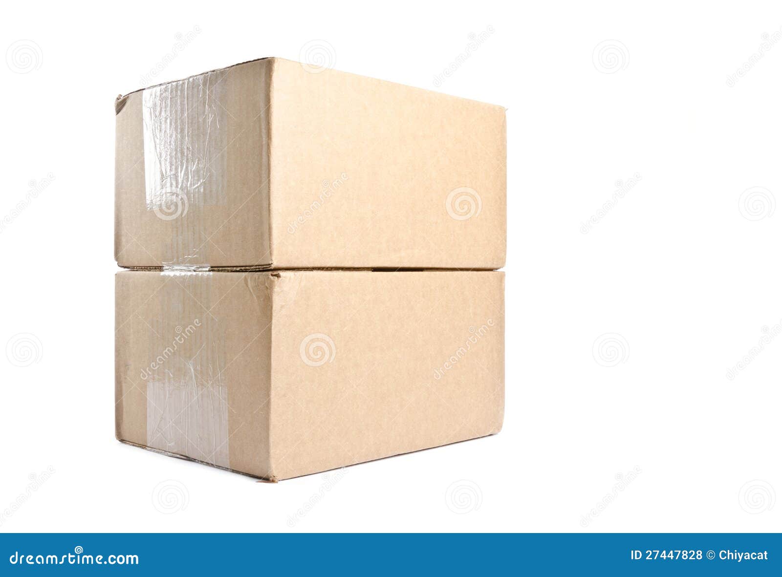 Two Cardboard Boxes Isolated on White #1 Stock Photo - Image of paper ...