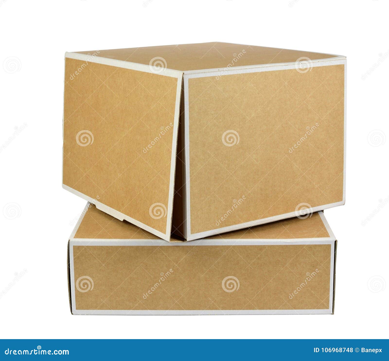 Two cardboard boxes stock photo. Image of paper, gift - 106968748