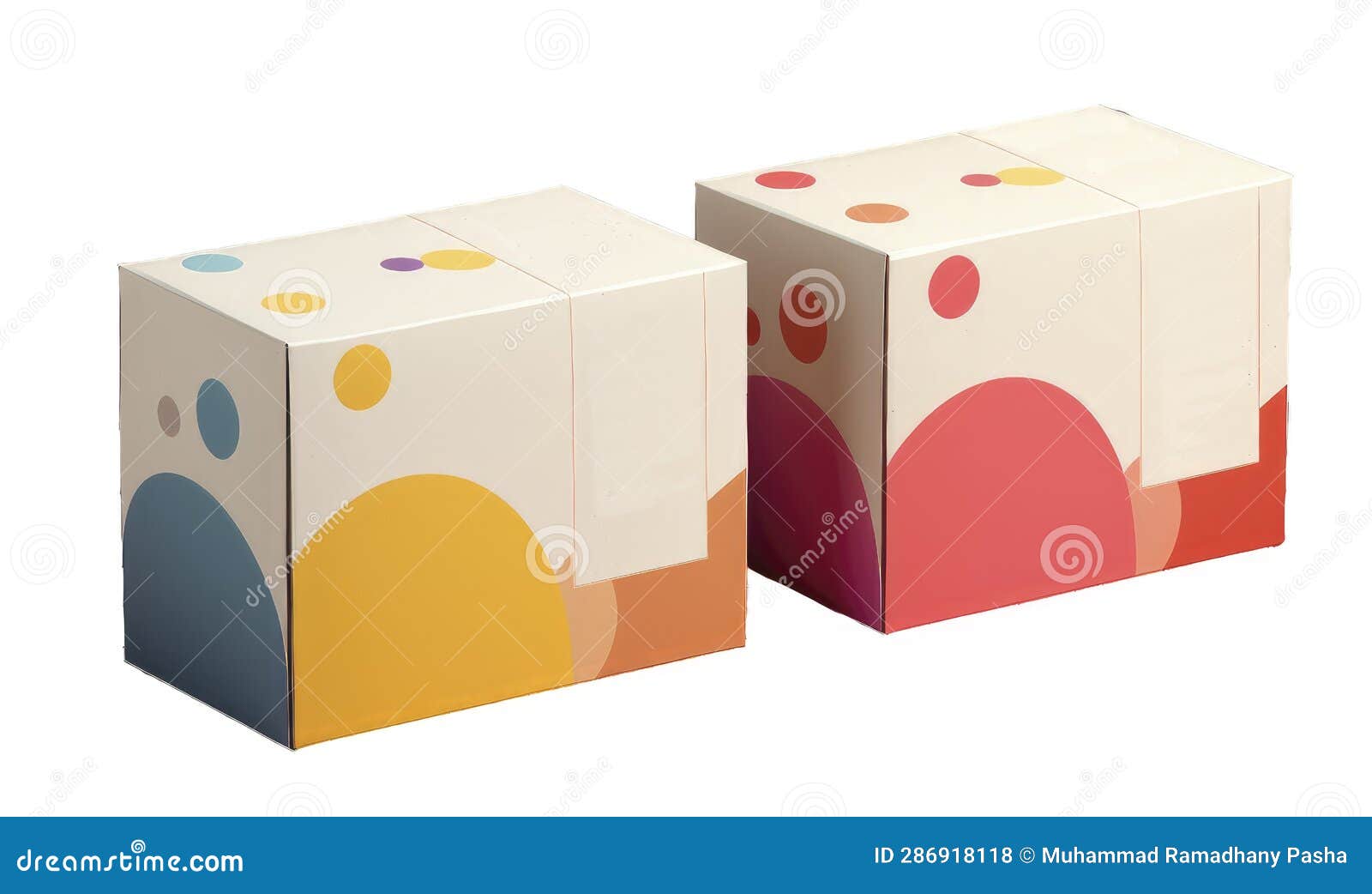 Two Cardboard Packaging Boxes Mockups Isolated on Transparent ...