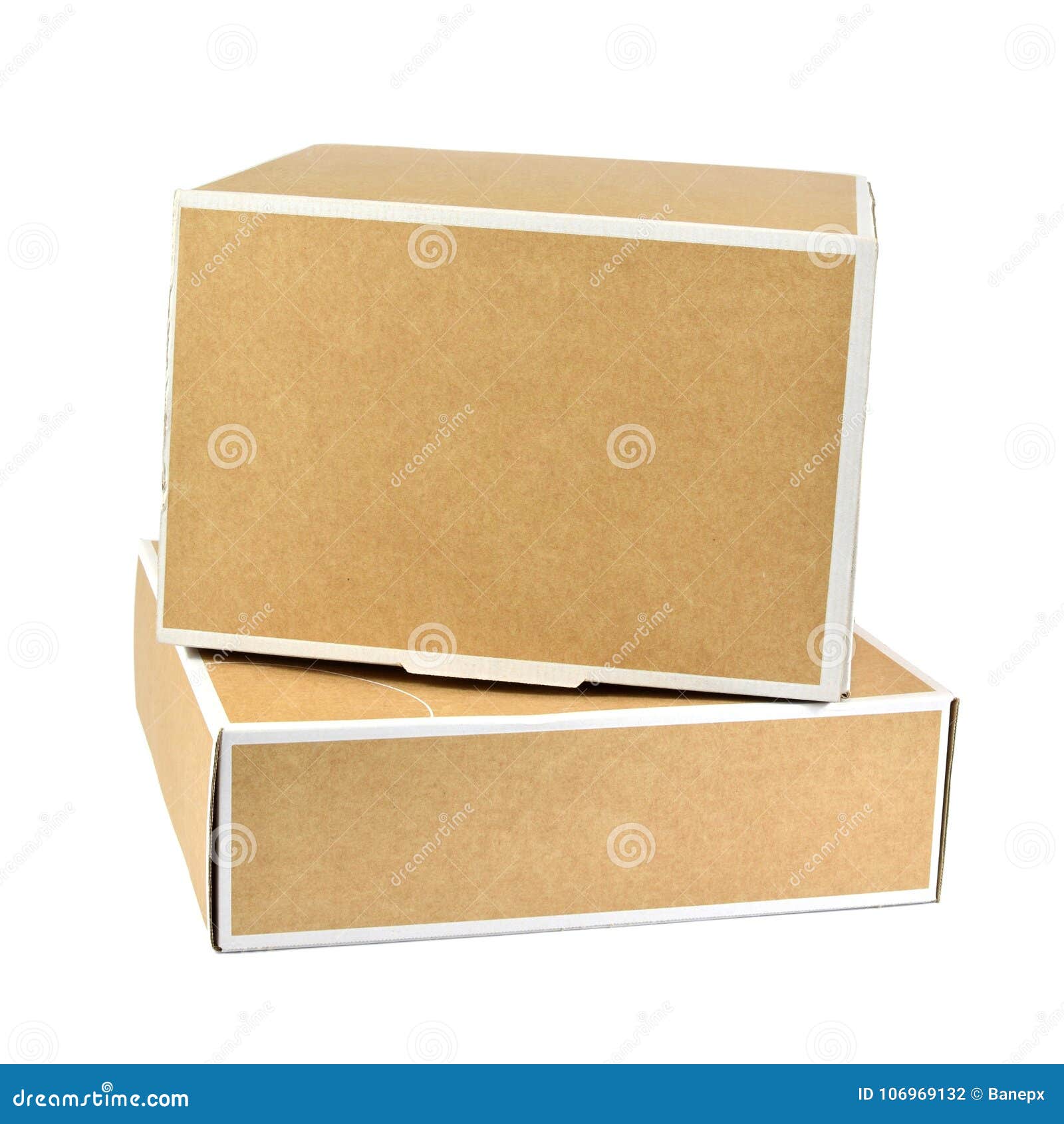 Two cardboard boxes stock photo. Image of fragile, blank - 106969132