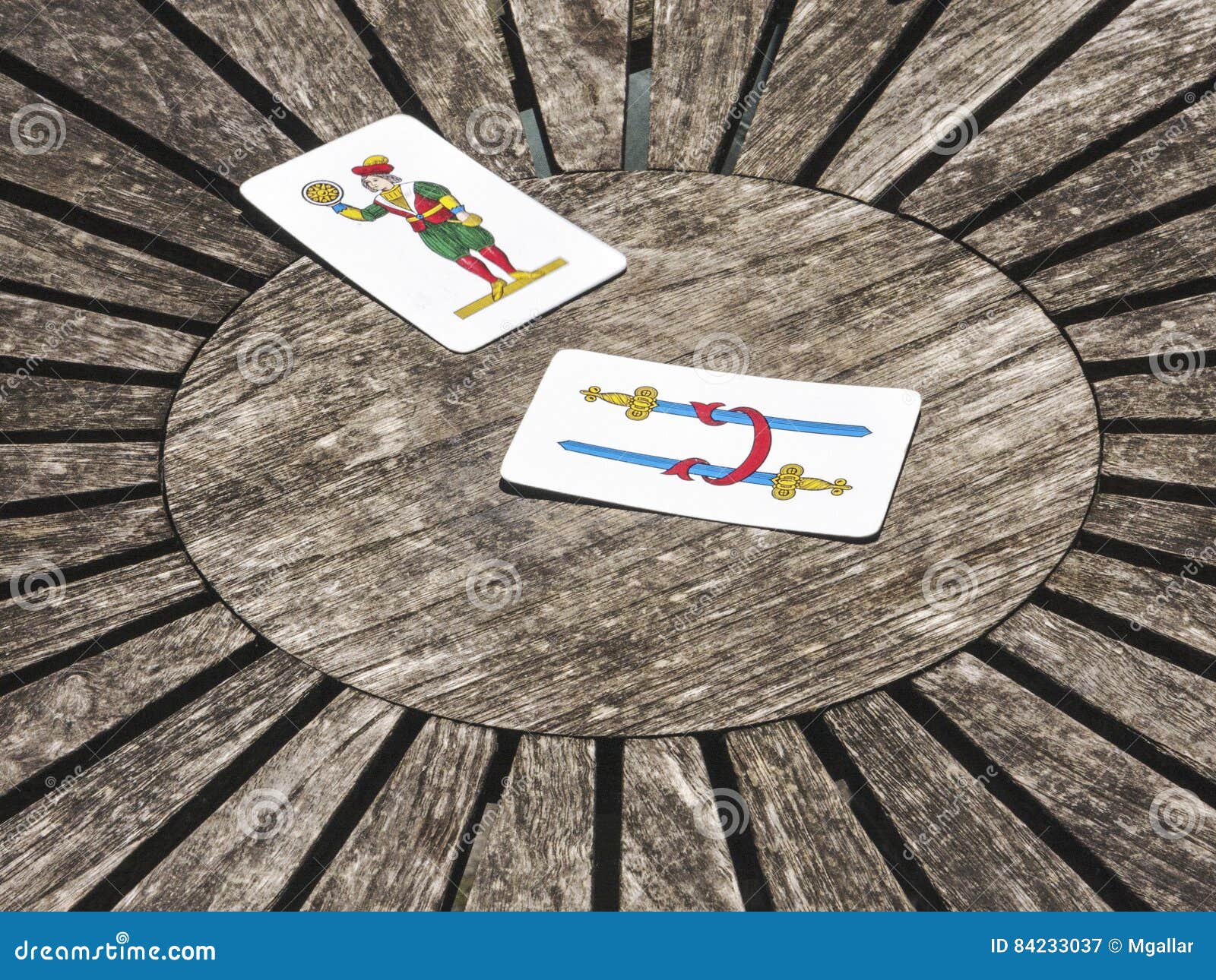 Two Cards on a Wooden Table Stock Image - Image of mixing, leisure ...