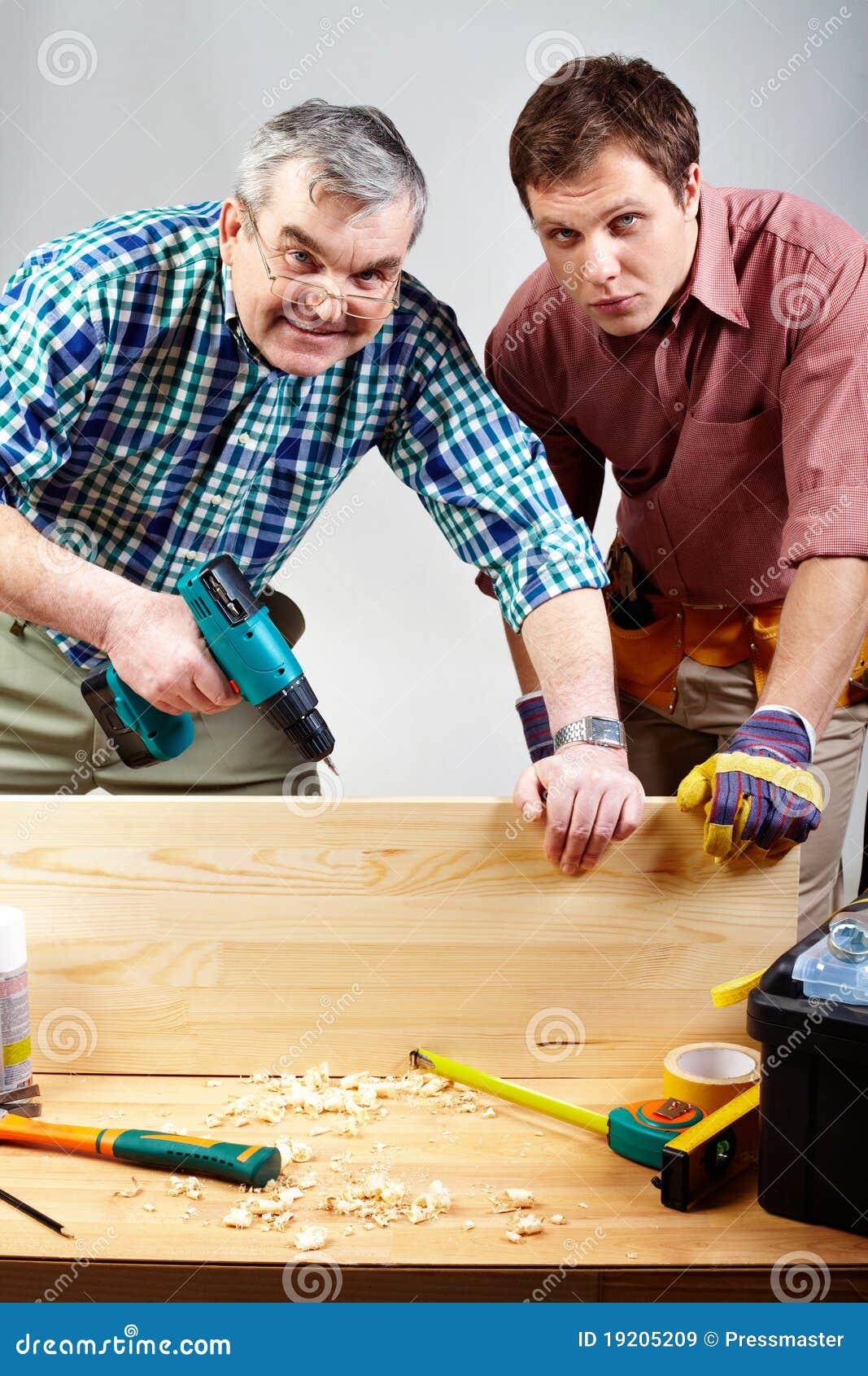 Two carpenters stock image. Image of carpenter, masculine - 19205209