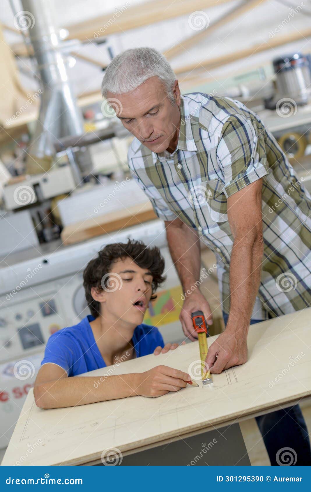 Two Carpenters Working Together Stock Photo - Image of carpenter ...