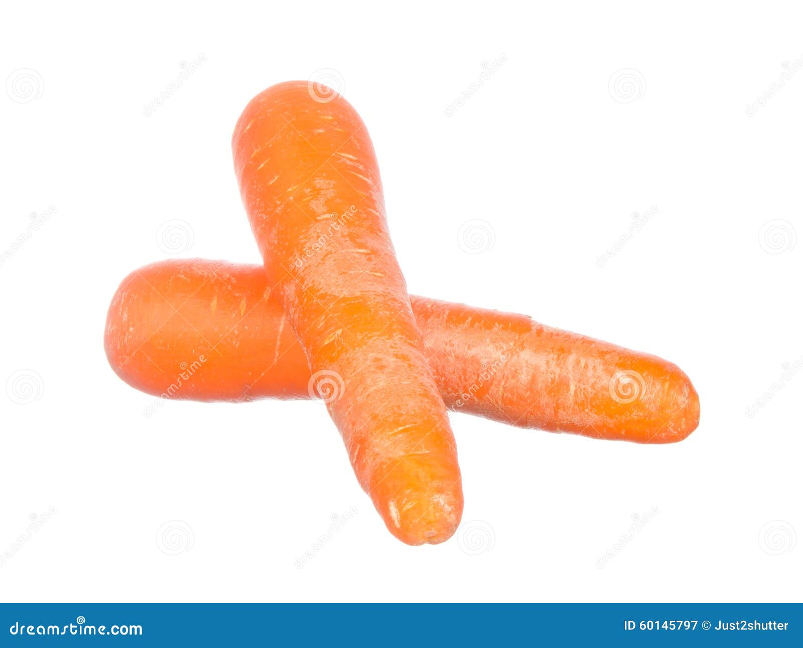 Two Carrots Isolated on White Stock Image - Image of bright, health ...