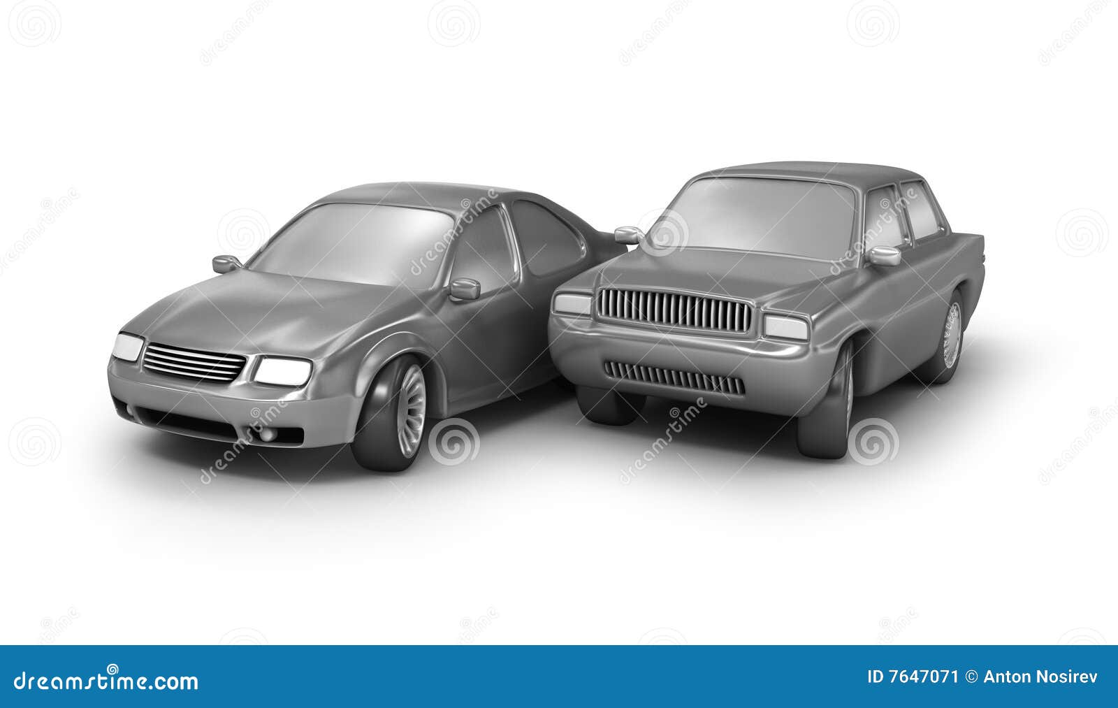 Two cars stock illustration. Illustration of motor, silver - 7647071