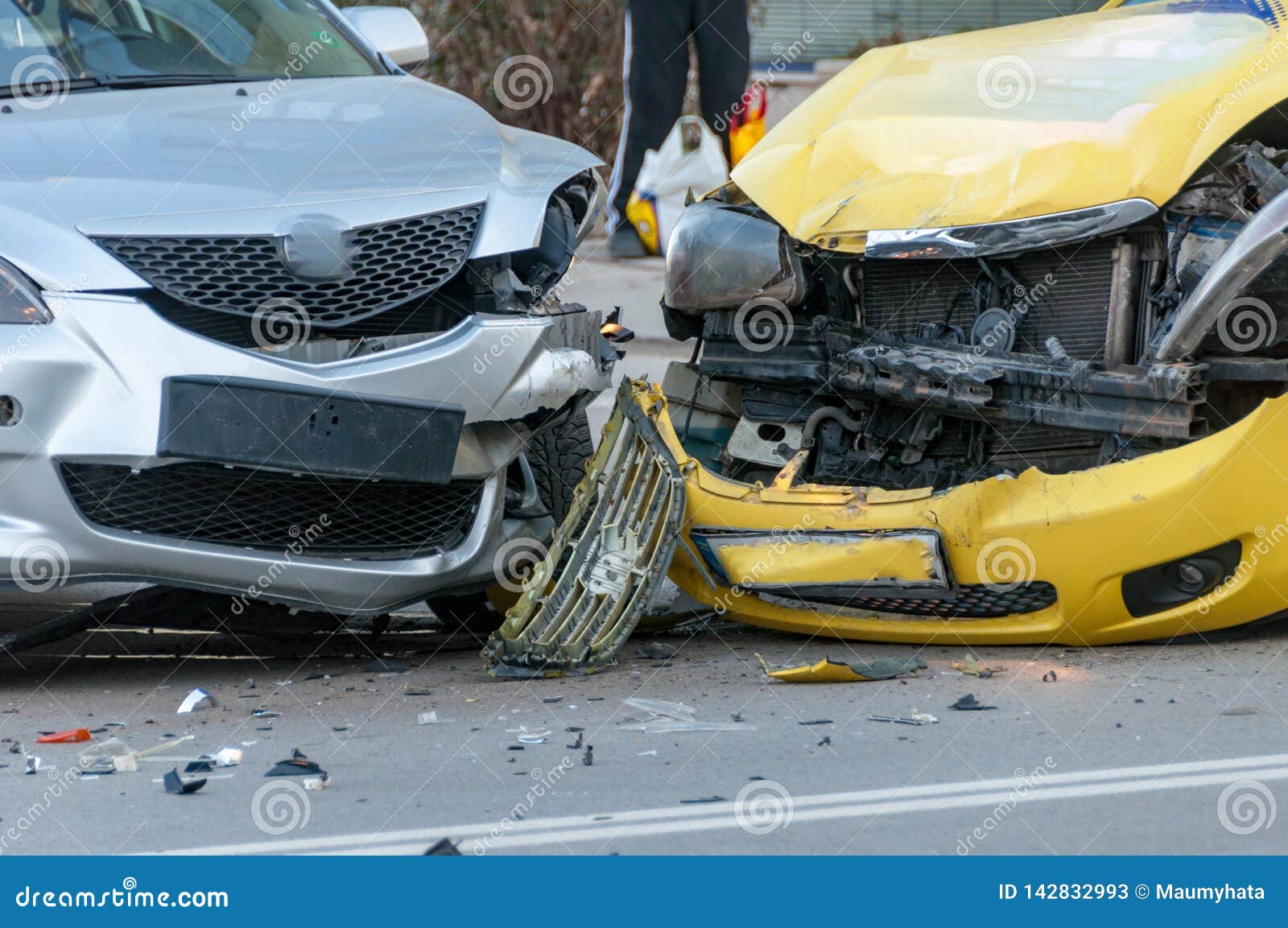 Two cars crashed stock image. Image of automobile, broken - 142832993