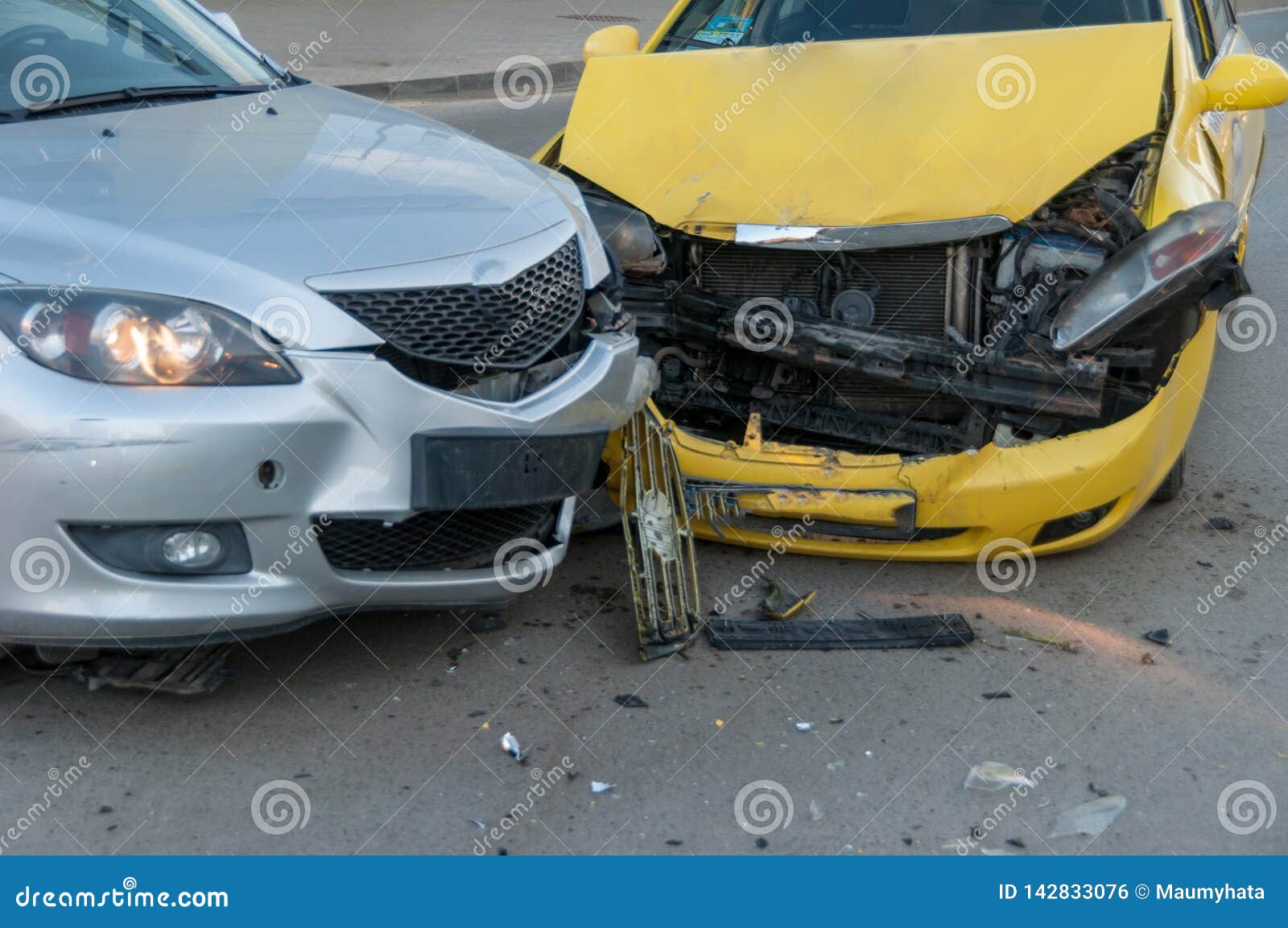 Two cars crashed stock photo. Image of damage, chachoengsao - 142833076