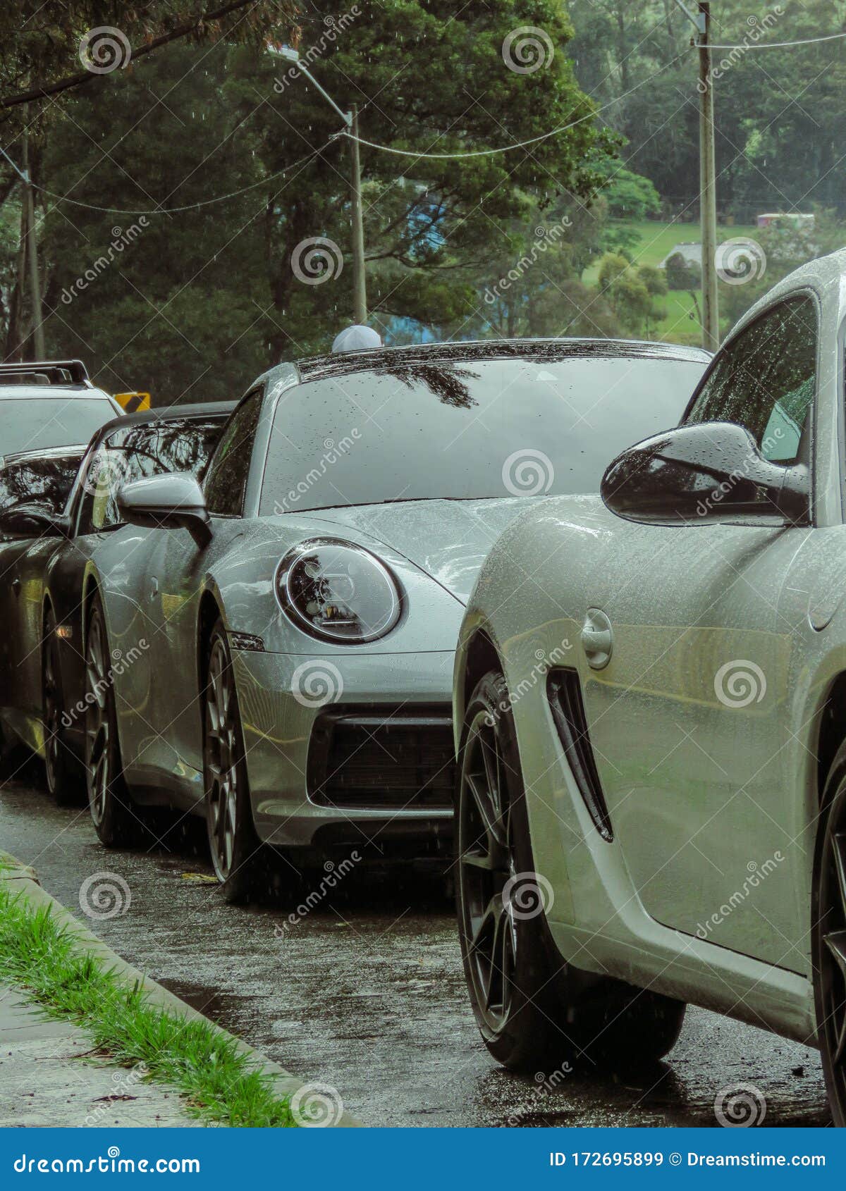 Two Cars White in Race Porsche Editorial Stock Image - Image of cars ...