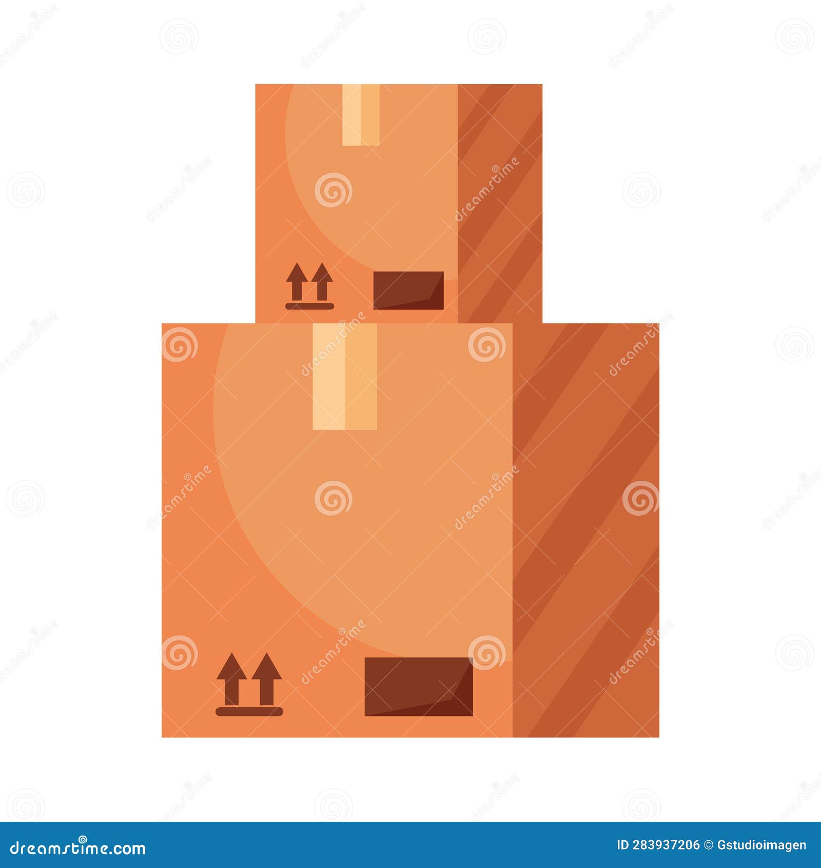 Two carton boxes stock vector. Illustration of distribution - 283937206