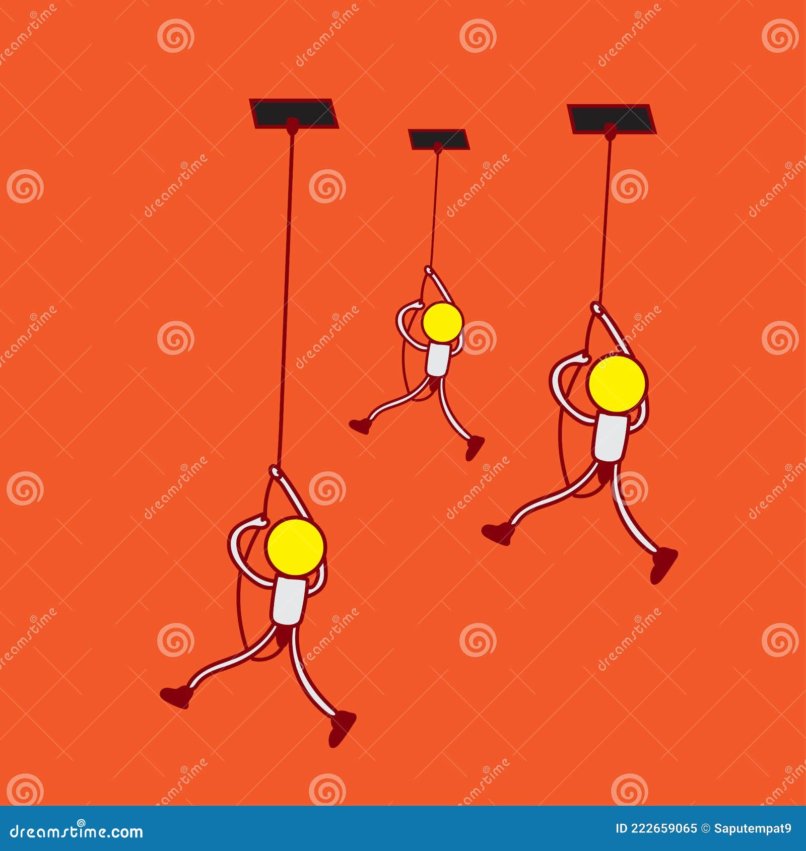 Cartoon Mascots Of Glowing Light Bulb Characters Sitting Contemplating ...