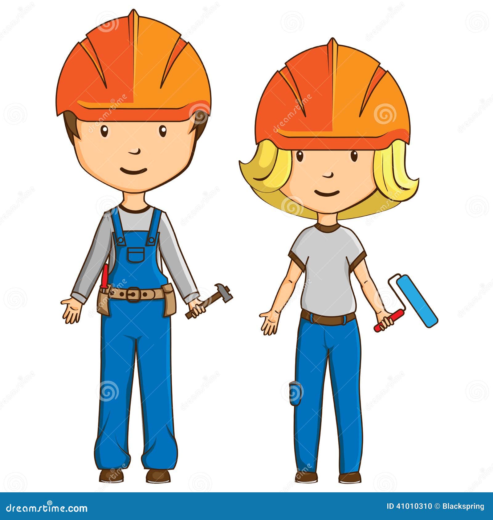 Female Construction Worker Cartoon