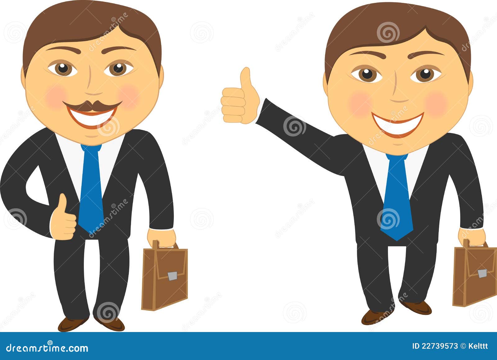 Two Cartoon Successful Businessman Stock Vector - Illustration of ...