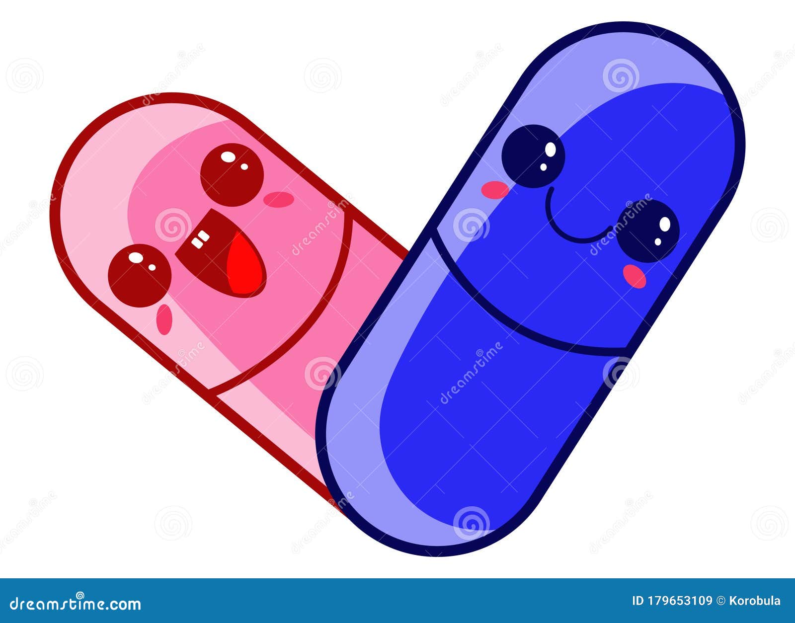 Two Cartoon Tablets Red and Blue, Vector Illustration Stock Vector ...