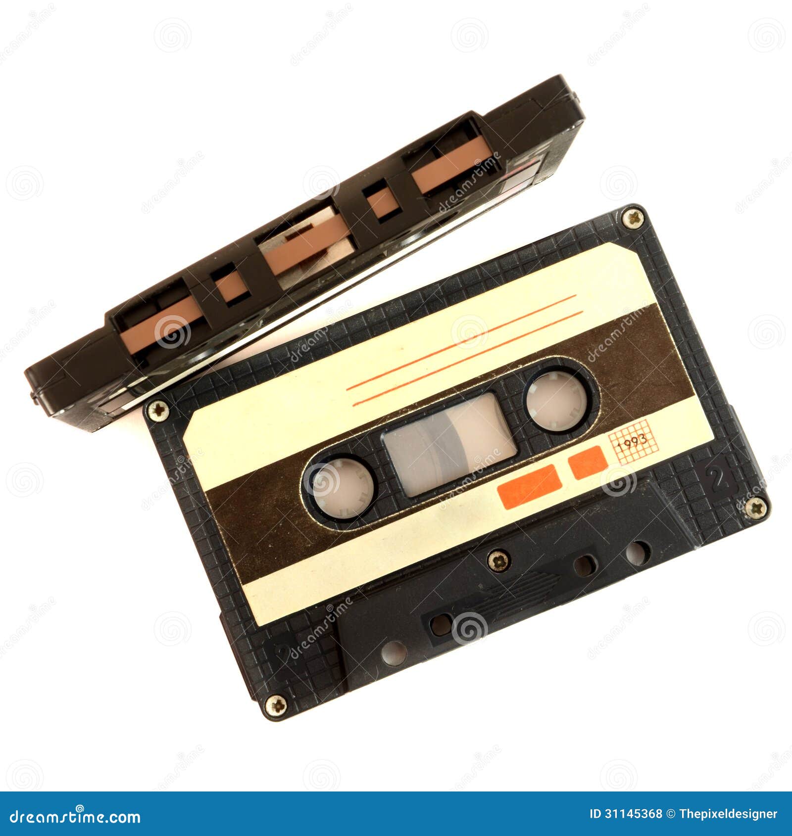 Two cassettes stock photo. Image of aged, acoustic, cassette - 31145368