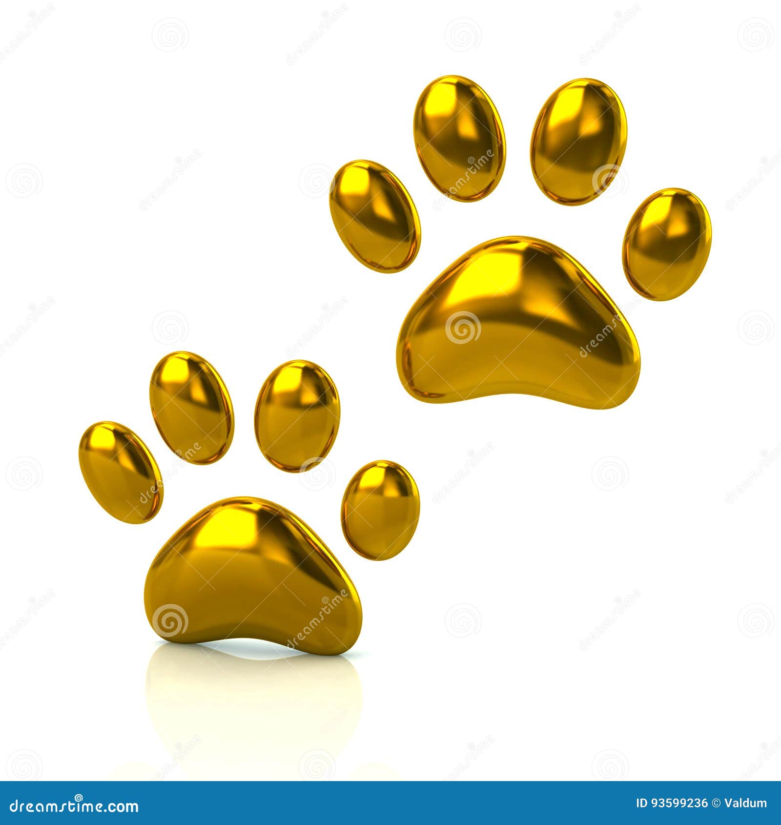 Two cat`s golden paws stock illustration. Illustration of design - 93599236