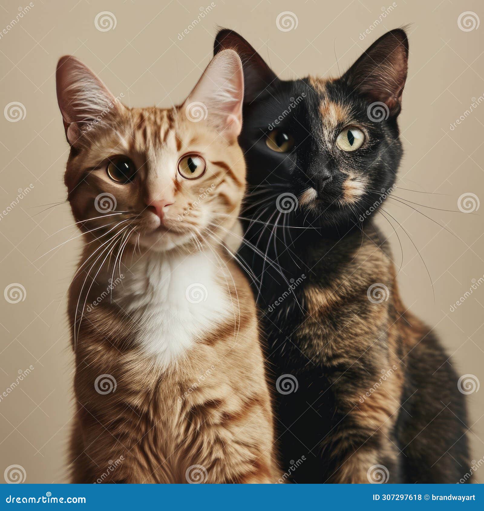 Two Cats Sitting Together stock illustration. Illustration of feline ...