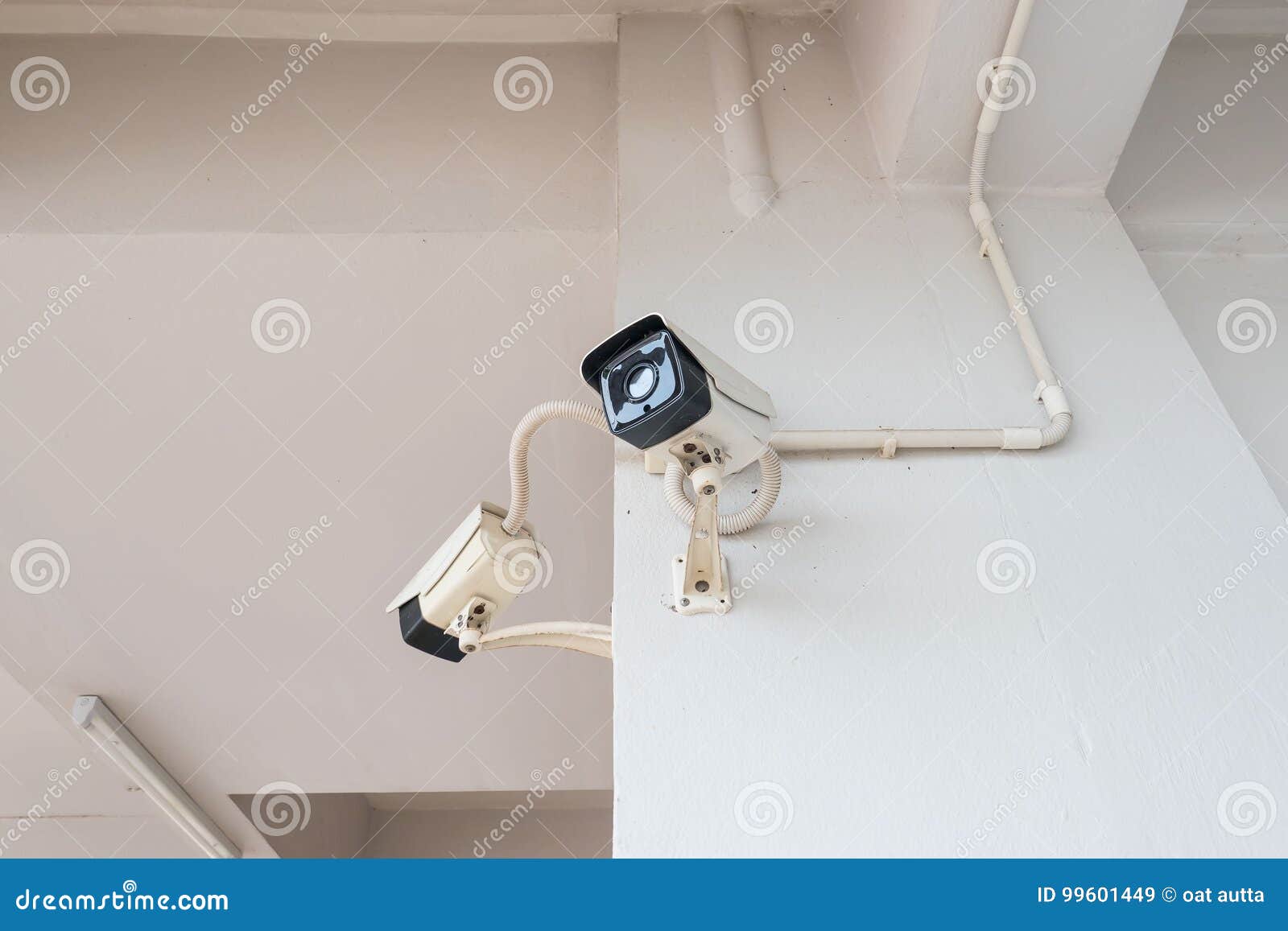Two CCTV security camera stock image. Image of object - 99601449