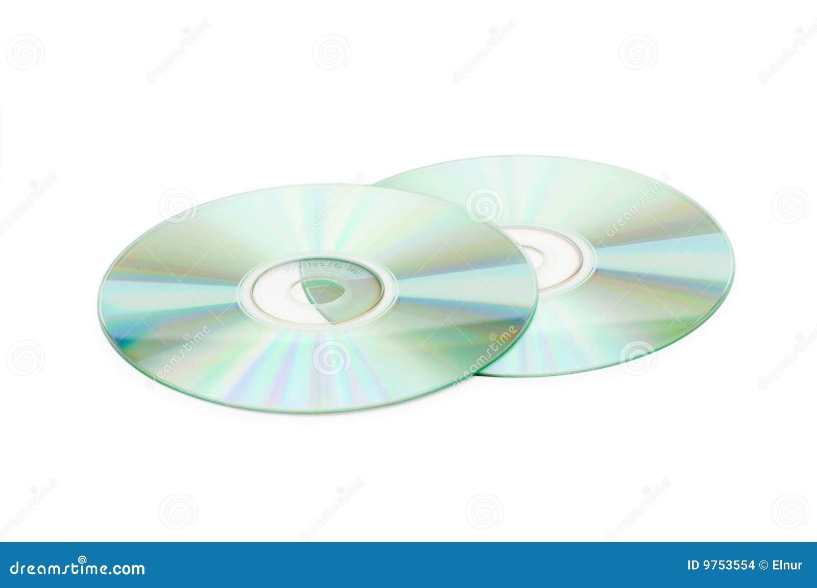 Two cd discs isolated stock photo. Image of office, path - 9753554