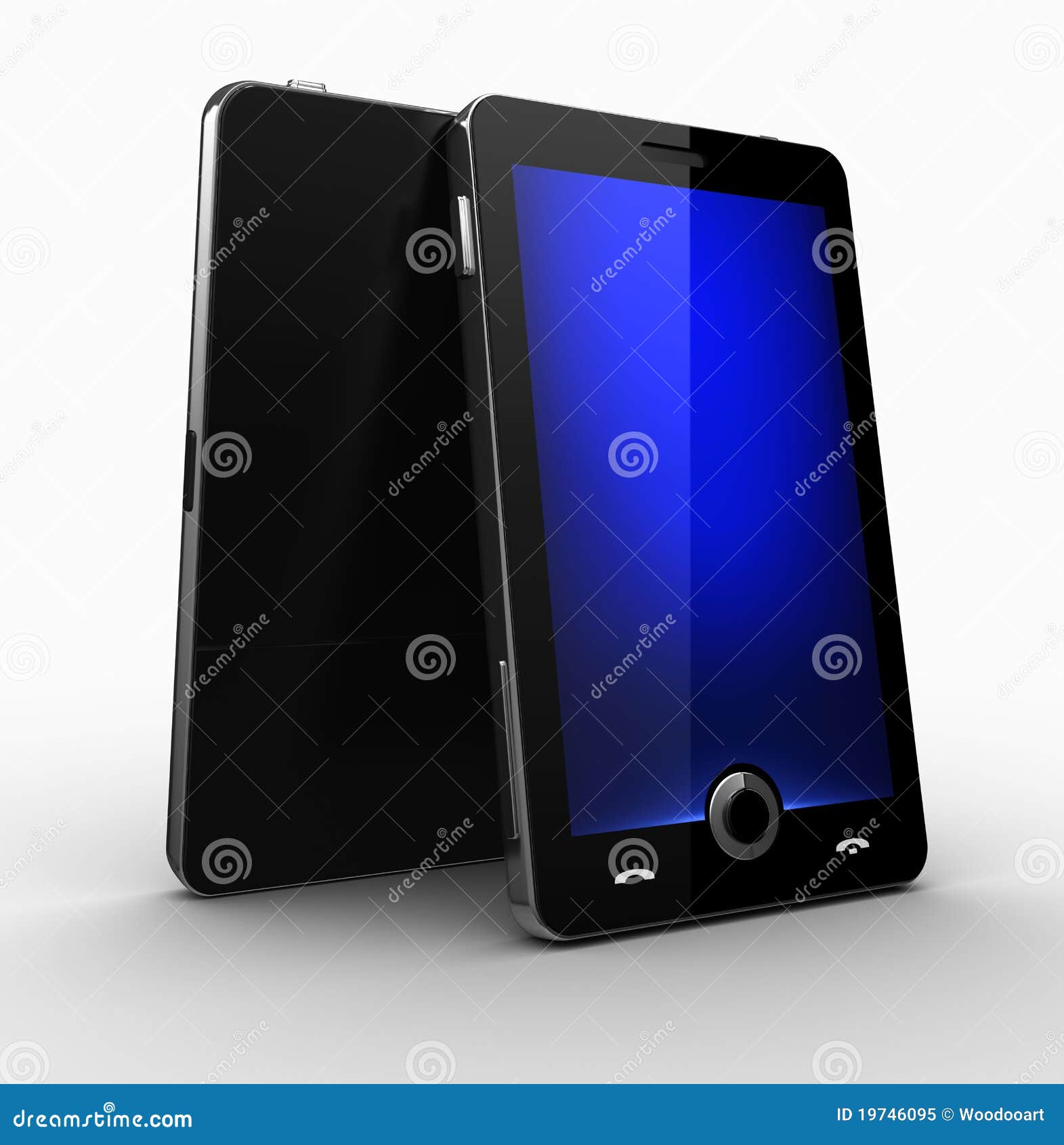 Two cellphones stock illustration. Illustration of calling - 19746095