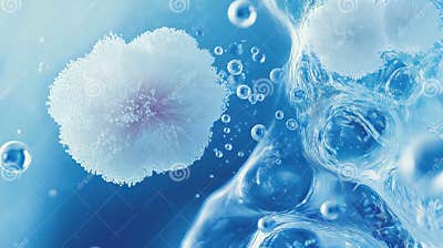 Two Cells Joining and Fusing, Symbolizing the Process of Cell Fusion ...