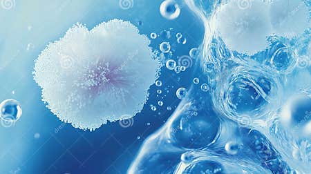 Two Cells Joining and Fusing, Symbolizing the Process of Cell Fusion ...