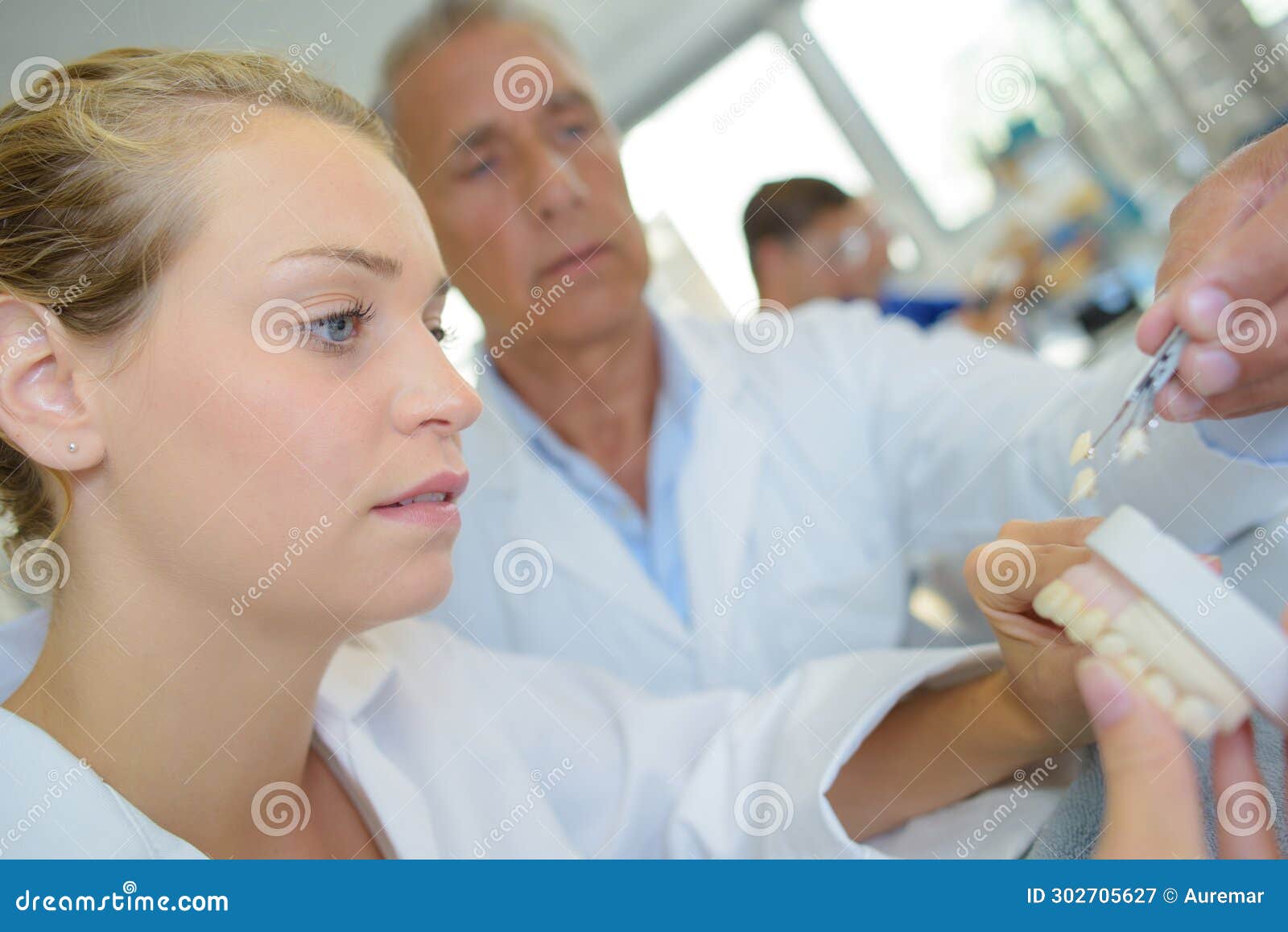 Two Certified Dental Technicians at Work Stock Image - Image of certified, casing: 302705627