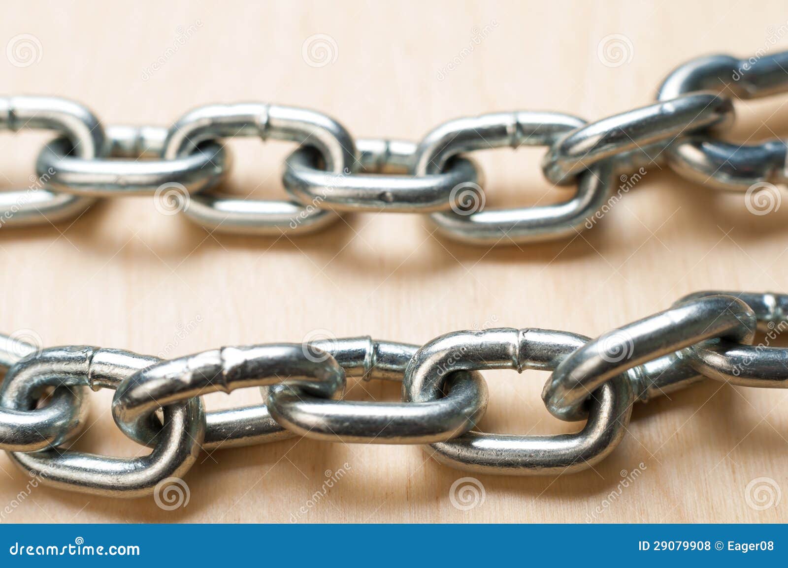 Two Chain Links stock photo. Image of surface, work, closeup - 29079908