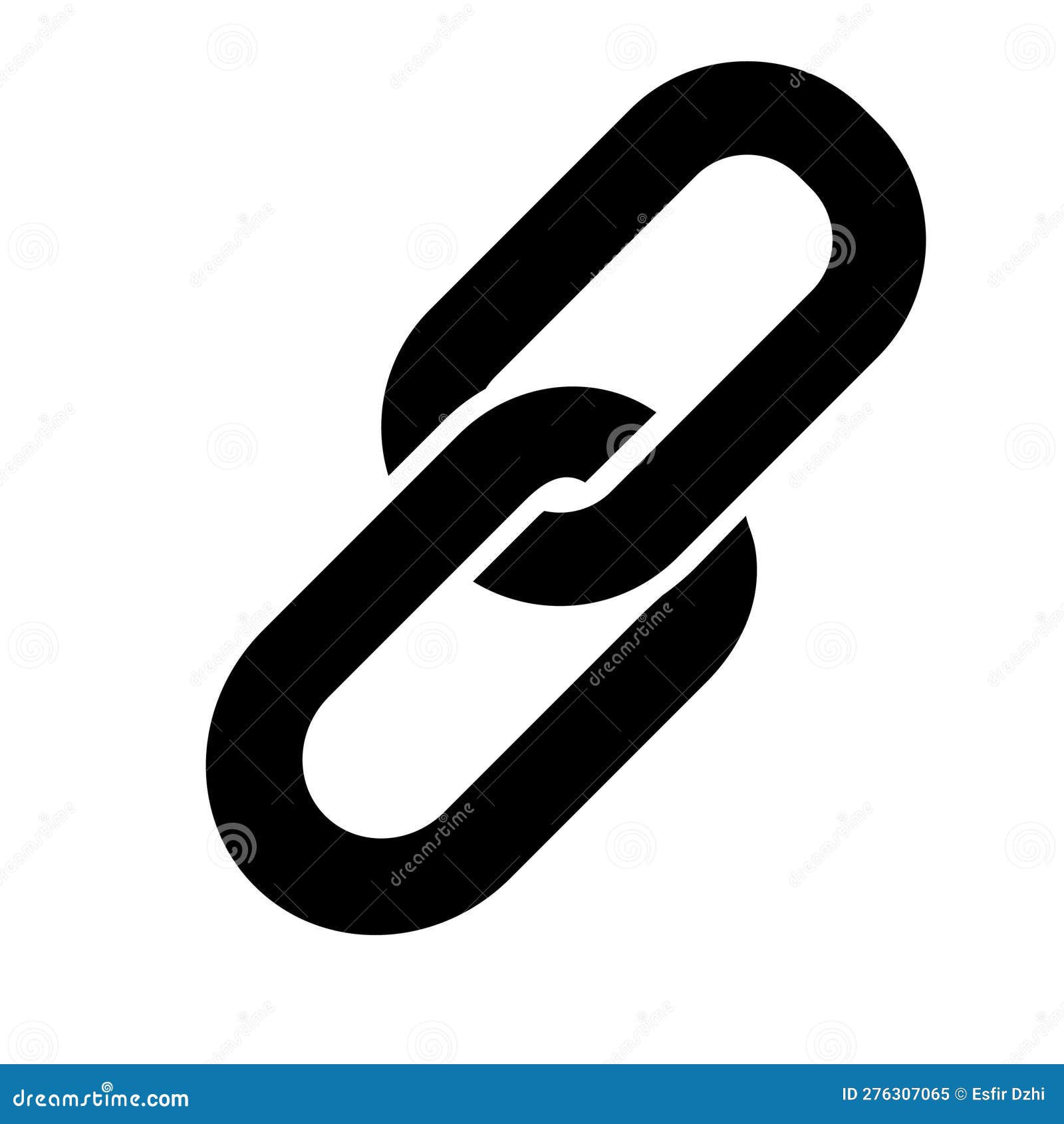 Two Chain Links Icon Link Vector Icon Isolated Stock Vector ...