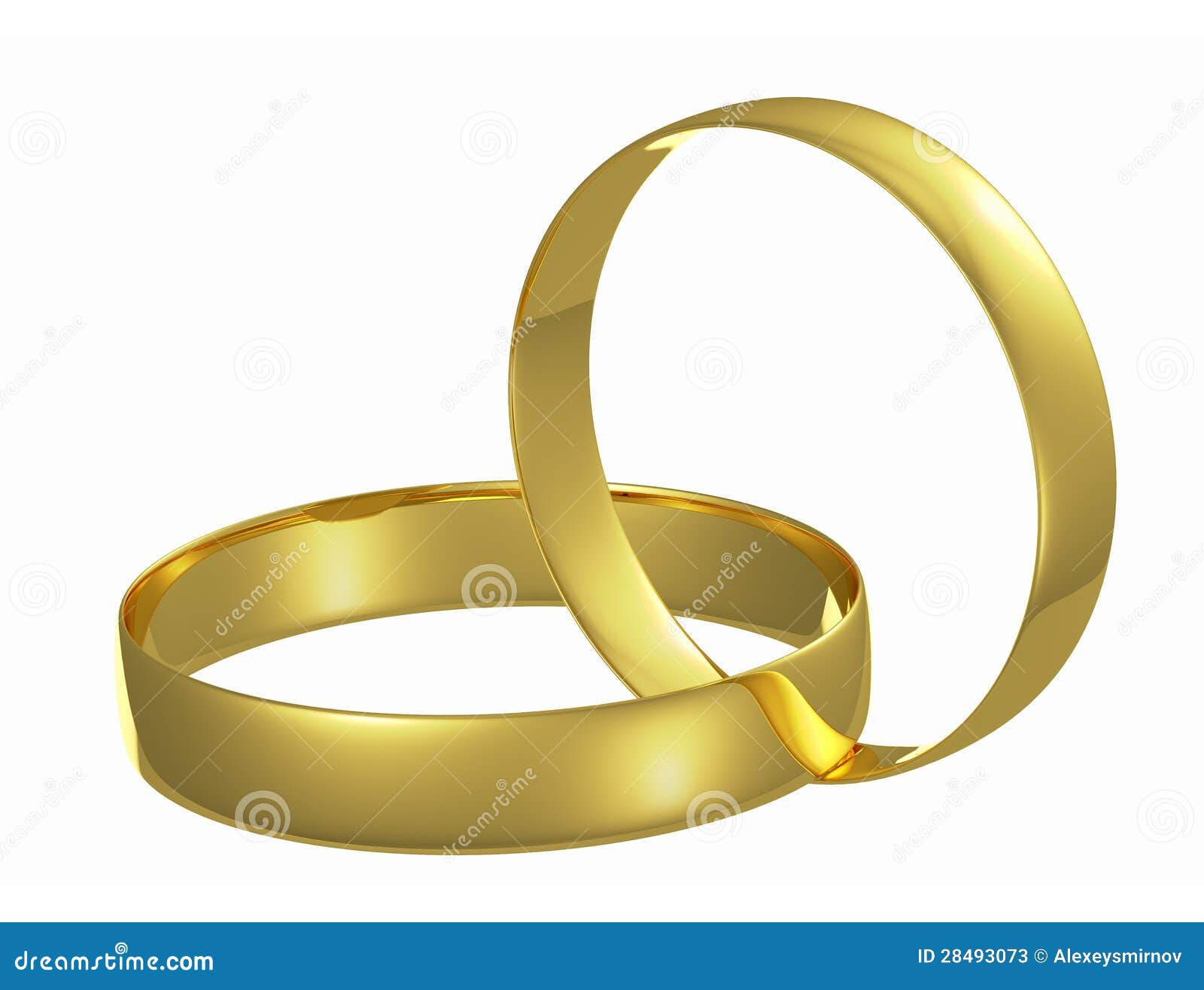 Two Chained Golden Wedding Rings Stock Illustration - Illustration of ...