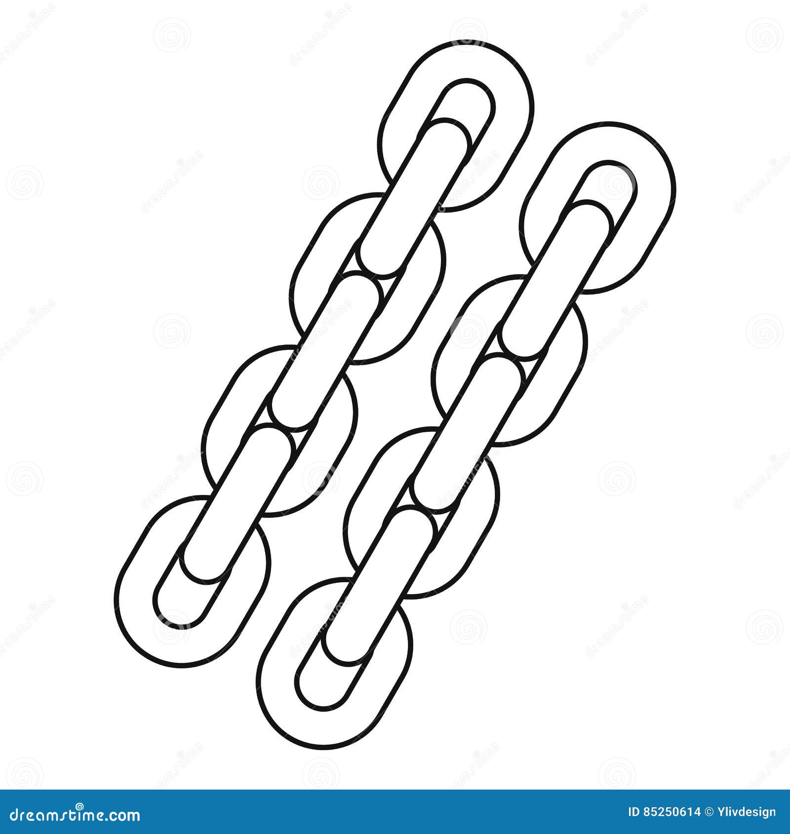 Two Chains Icon, Outline Style Stock Vector - Illustration of jeweller ...