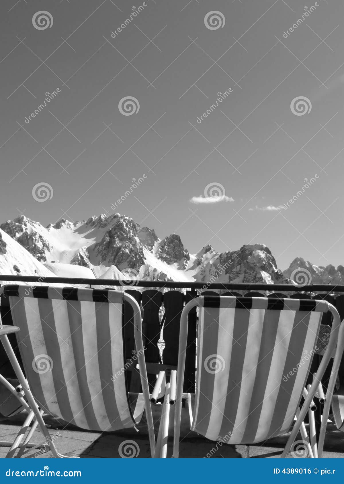 Two Chairs Facing Mountains Stock Photo - Image of galle, black: 4389016