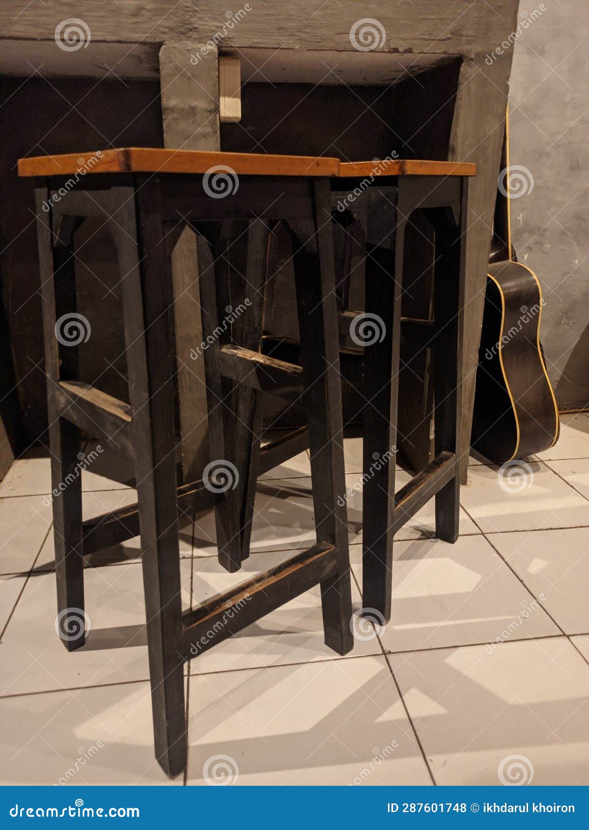 Two Chairs Scattered in the Coffee Place Stock Photo - Image of ...